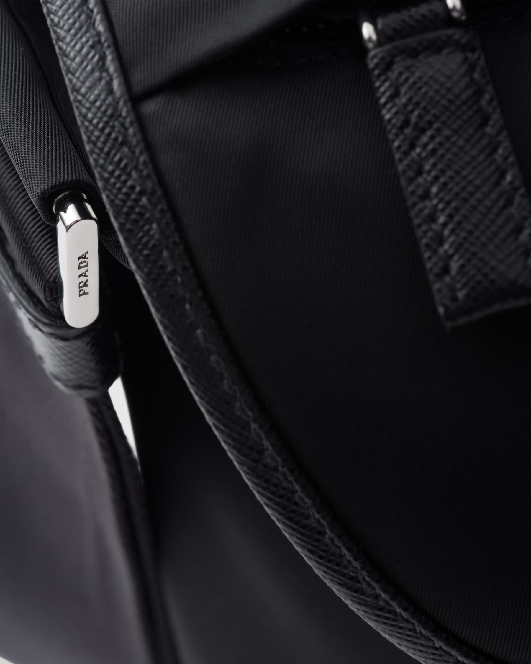 Black Re-nylon And Saffiano Leather Shoulder Bag | PRADA