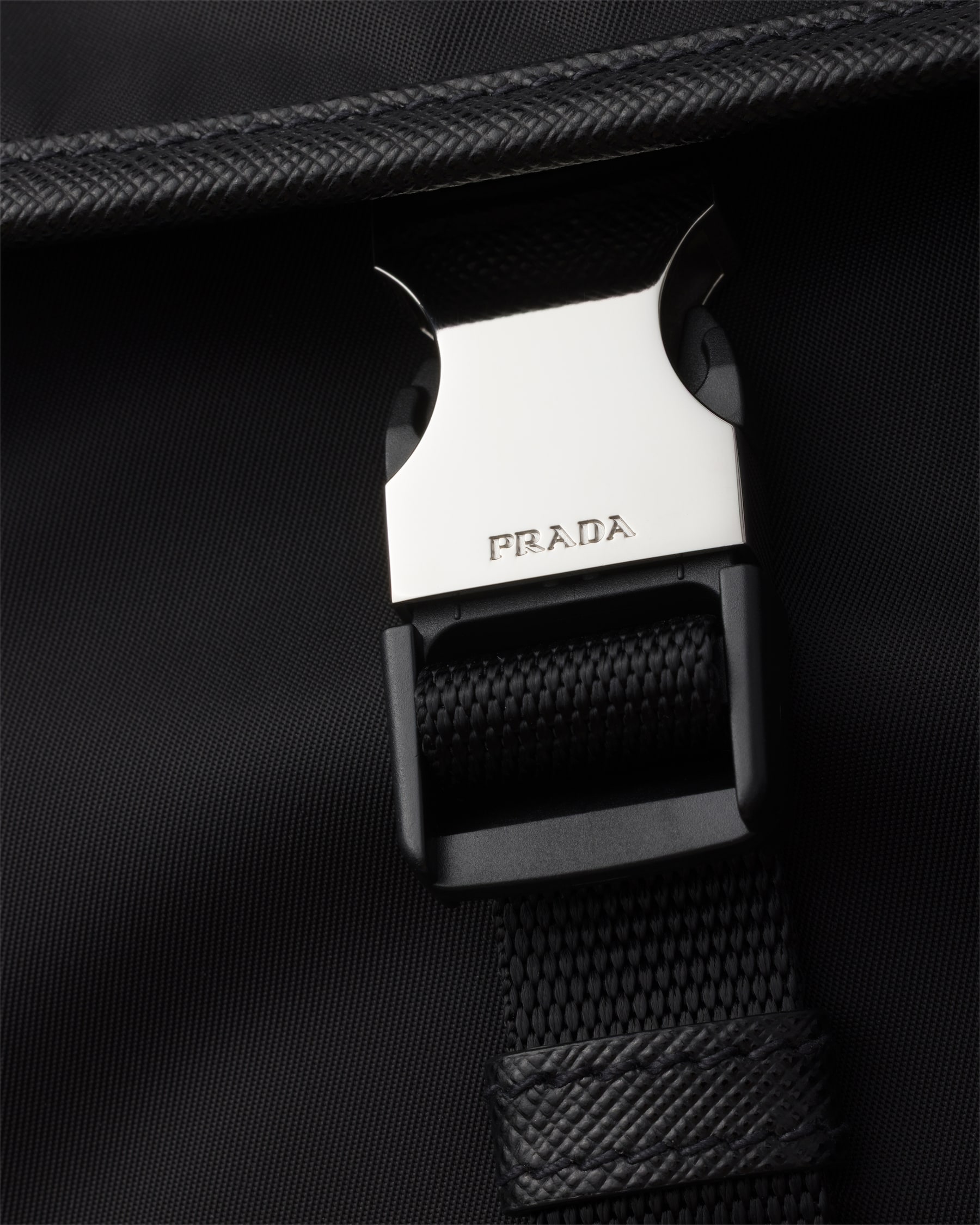 Black Re-nylon And Saffiano Leather Shoulder Bag | PRADA