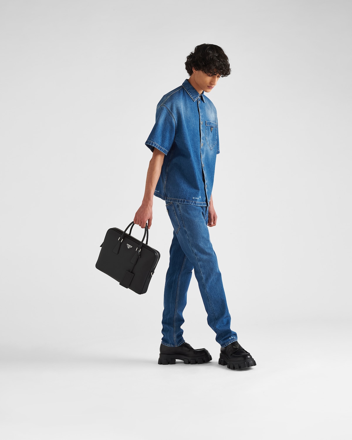 Black Saffiano Leather Work Bag | PRADA