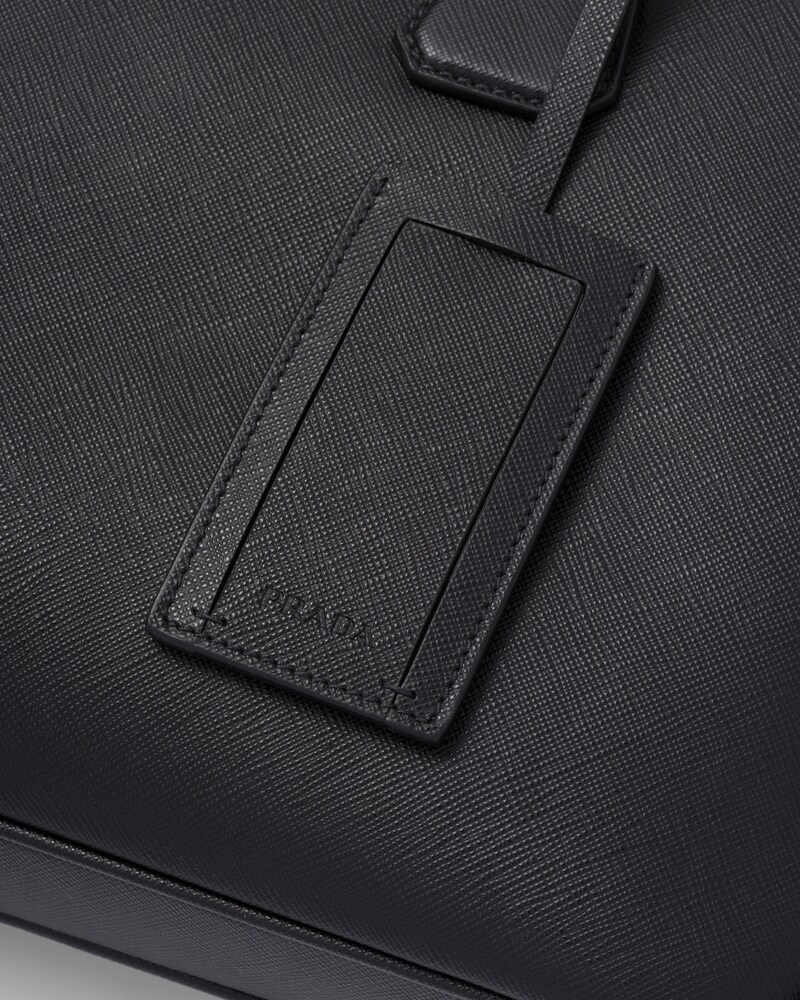 Black Saffiano Leather Work Bag | PRADA