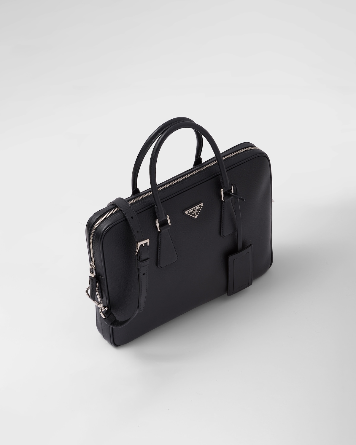 Black Saffiano Leather Work Bag | PRADA