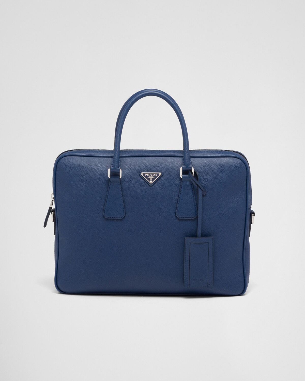 กระเป๋า Saffiano Leather Work Bag บลูเอ็ต | PRADA