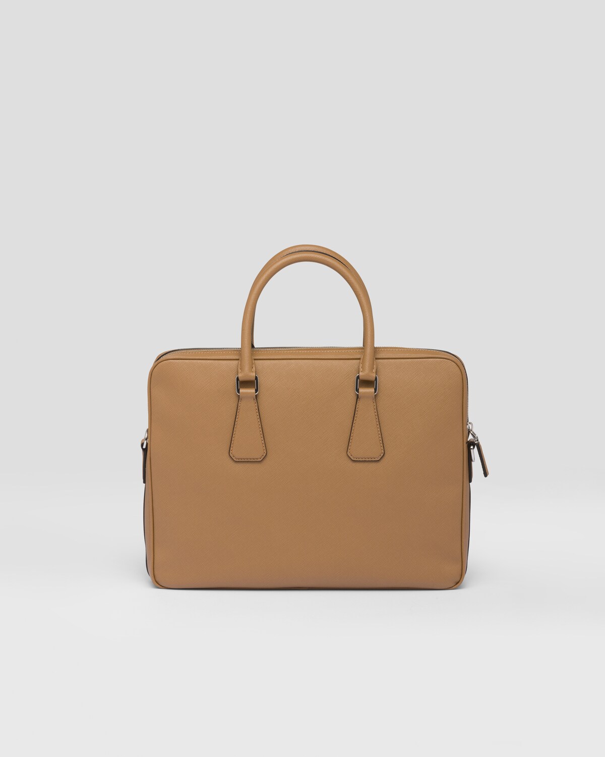 Caramel Saffiano Leather Work Bag | PRADA