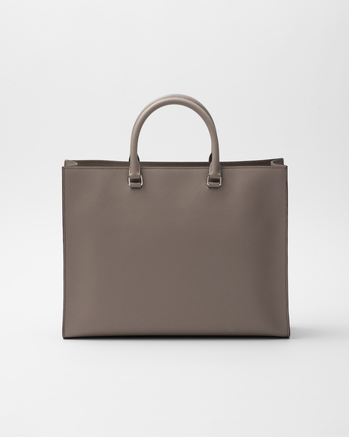 Clay Grey Saffiano Leather Tote Bag | PRADA