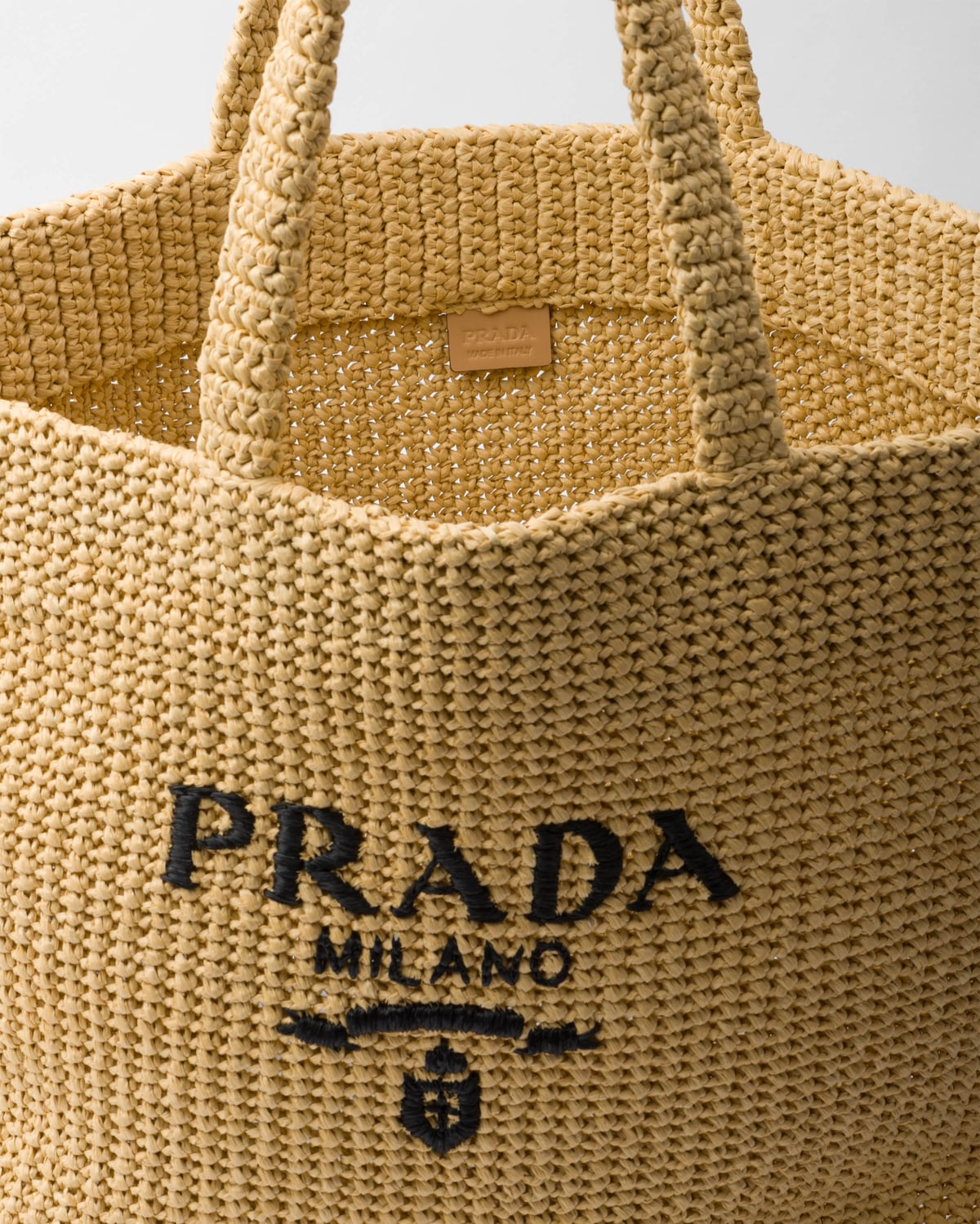 Natural Crochet Tote Bag | PRADA