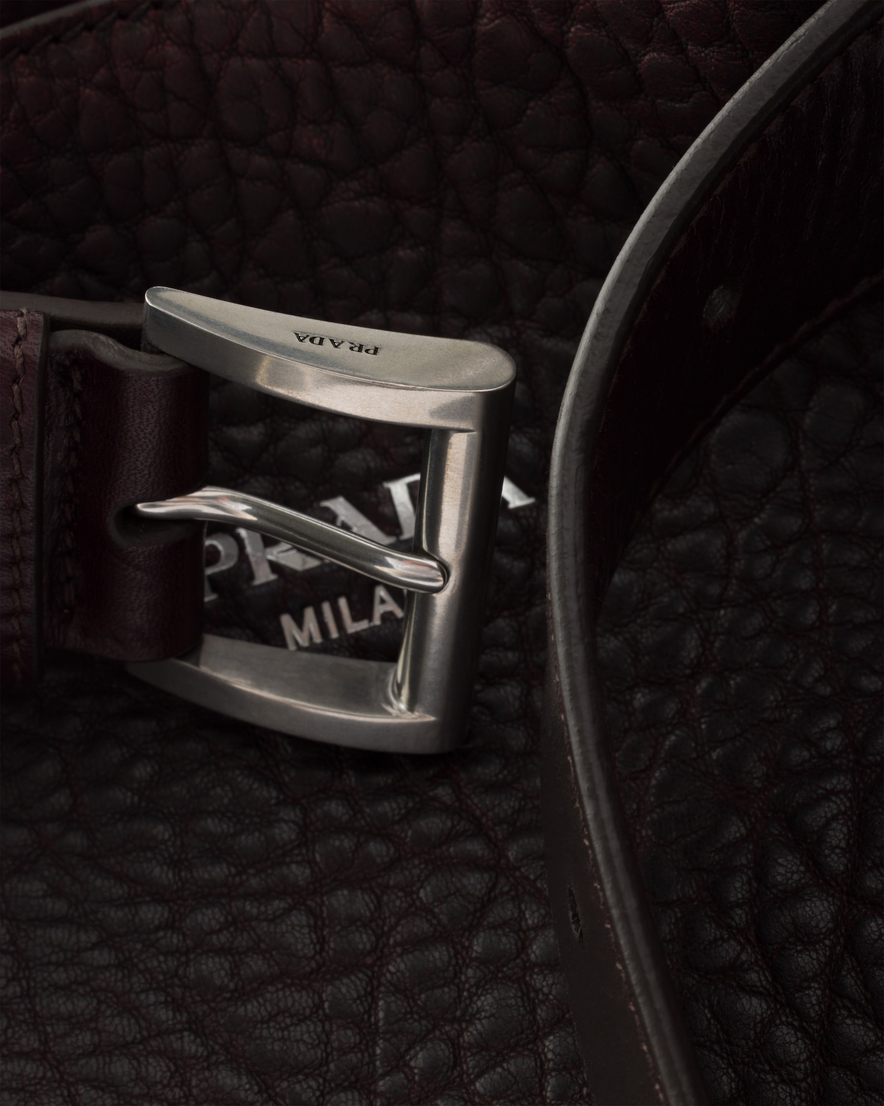 Cordovan Prada Buckle Nappa Leather Bag | PRADA