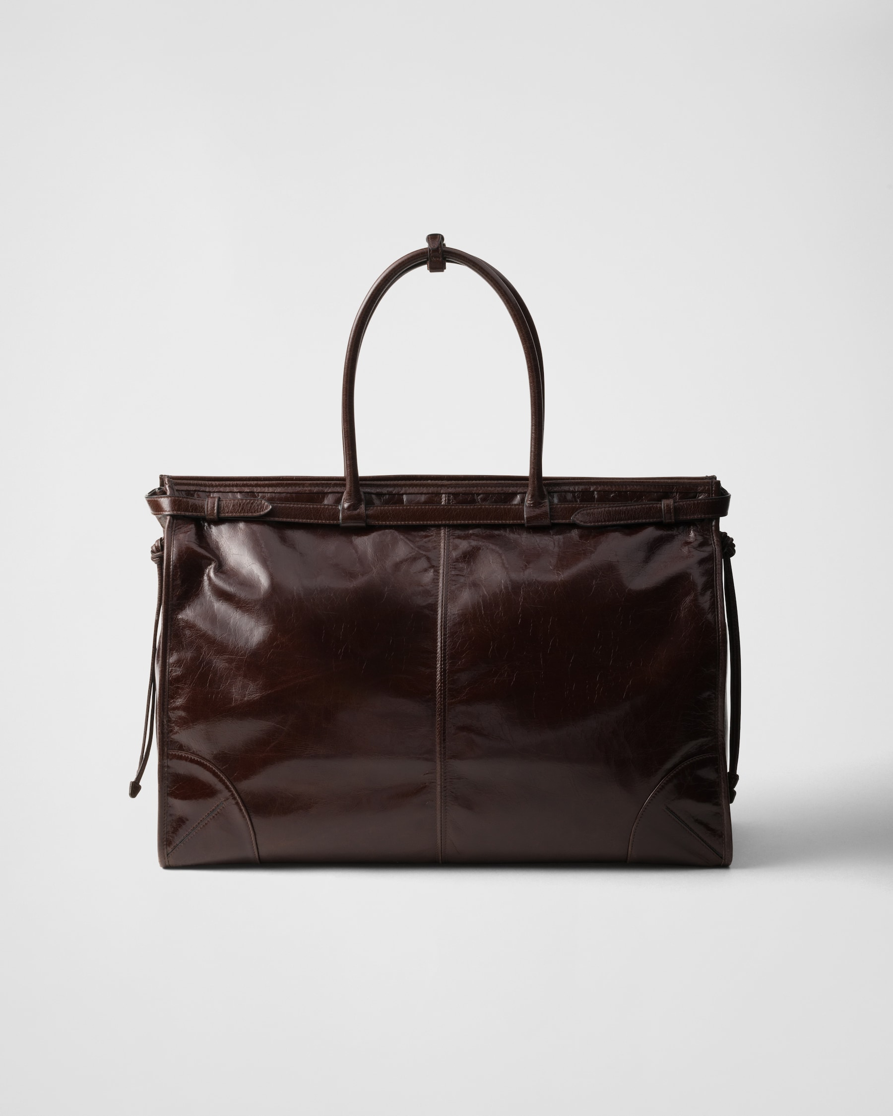 Dark Brown Leather Tote Bag | PRADA