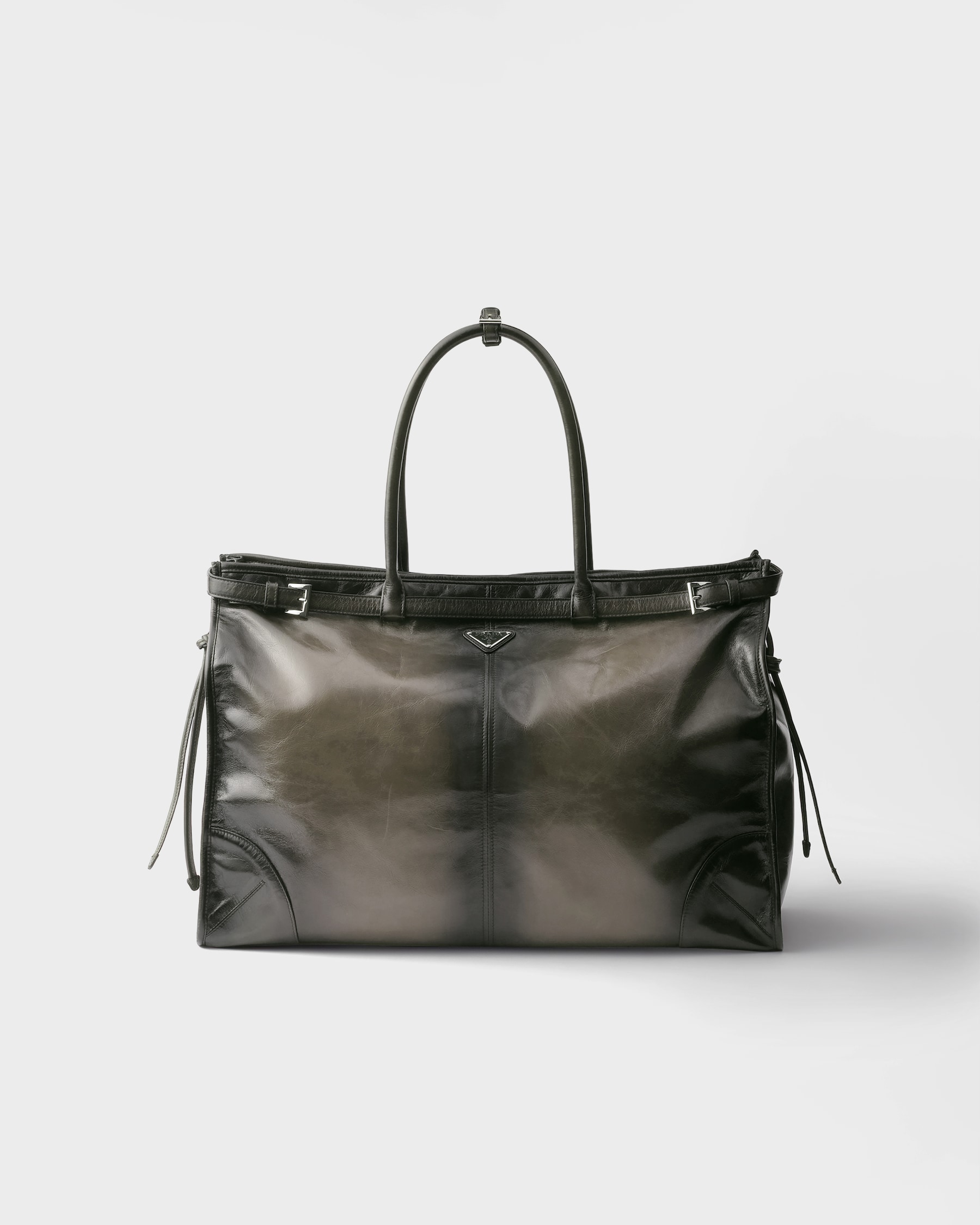 Military Prada Bonnie Antiqued Leather Tote Bag | PRADA