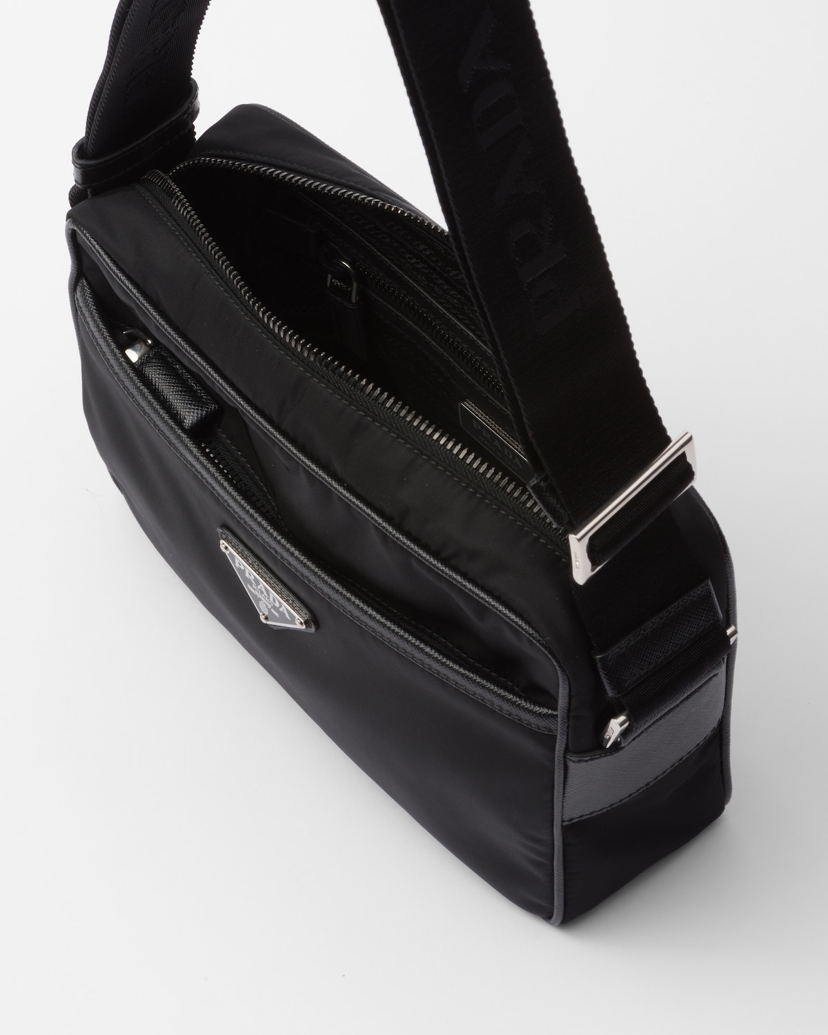 Black Re-nylon And Saffiano Shoulder Bag | PRADA