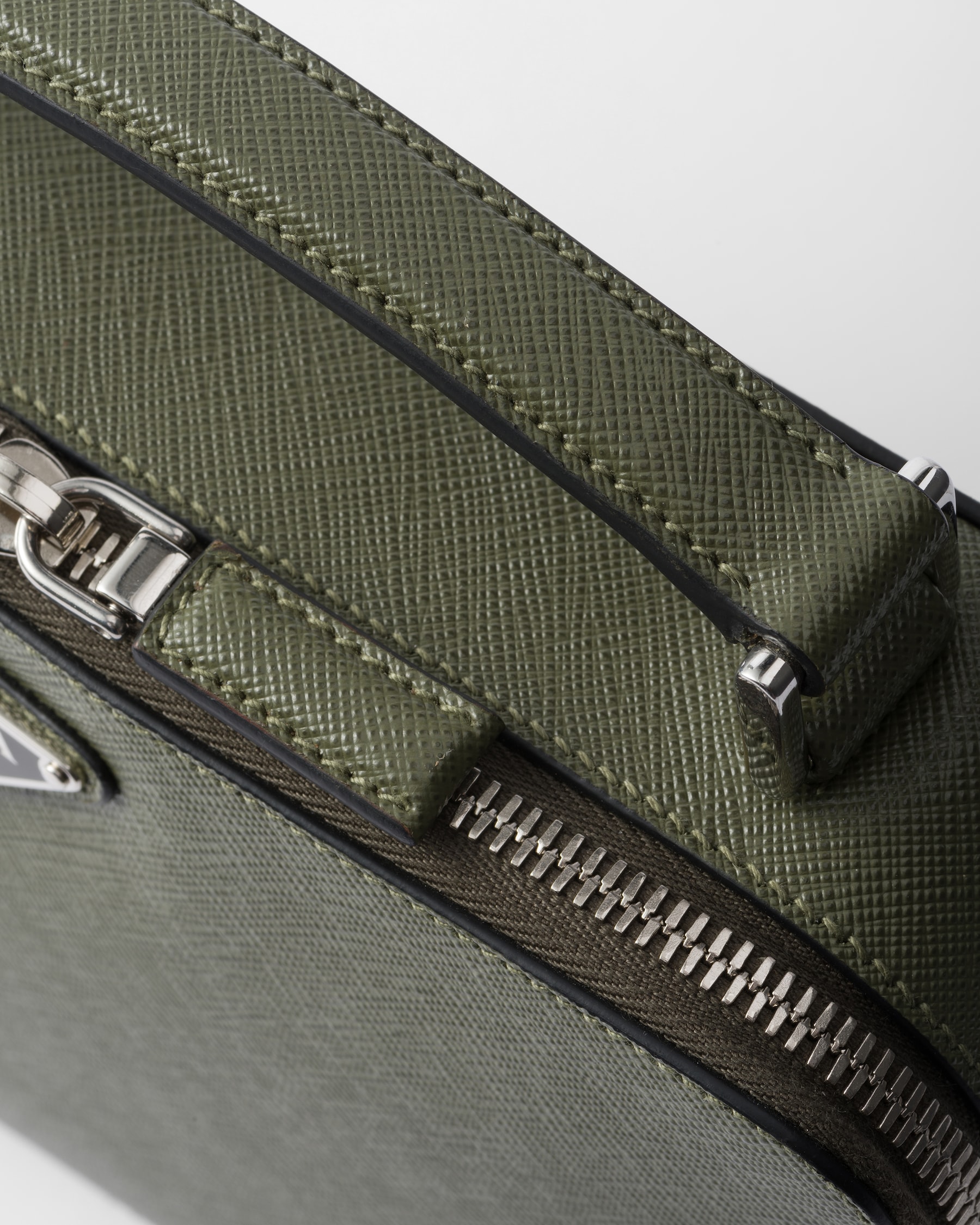 Loden Green Medium Prada Brique Saffiano Leather Bag | PRADA