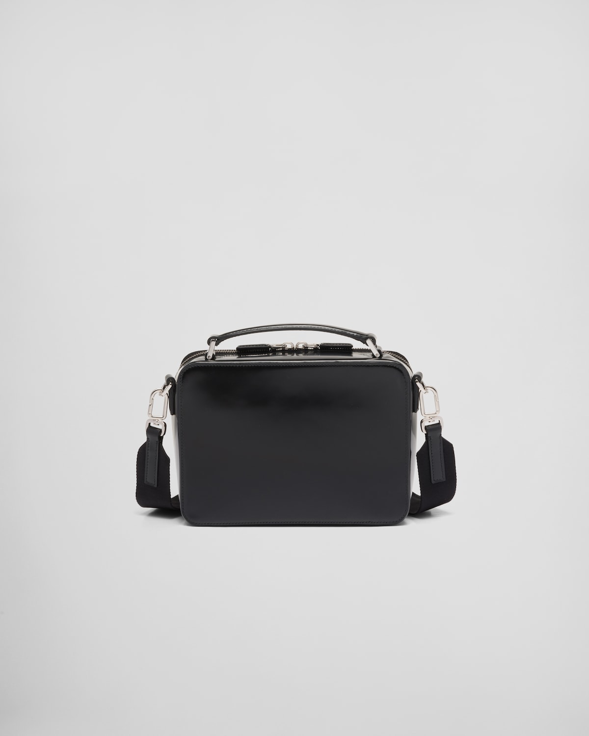 Black Medium Prada Brique Brushed Leather Bag | PRADA