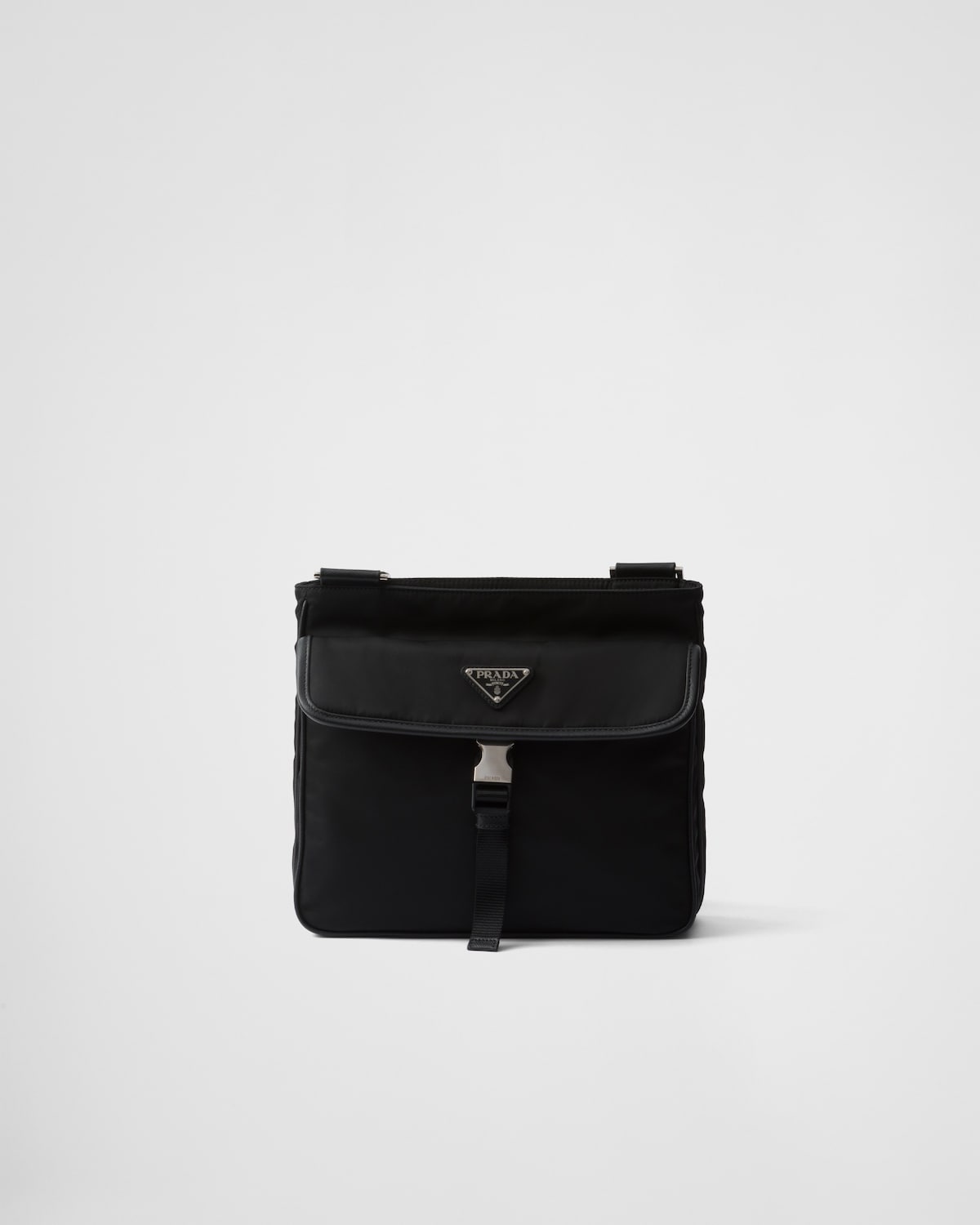 Black Re-nylon And Saffiano Leather Shoulder Bag | PRADA - United States