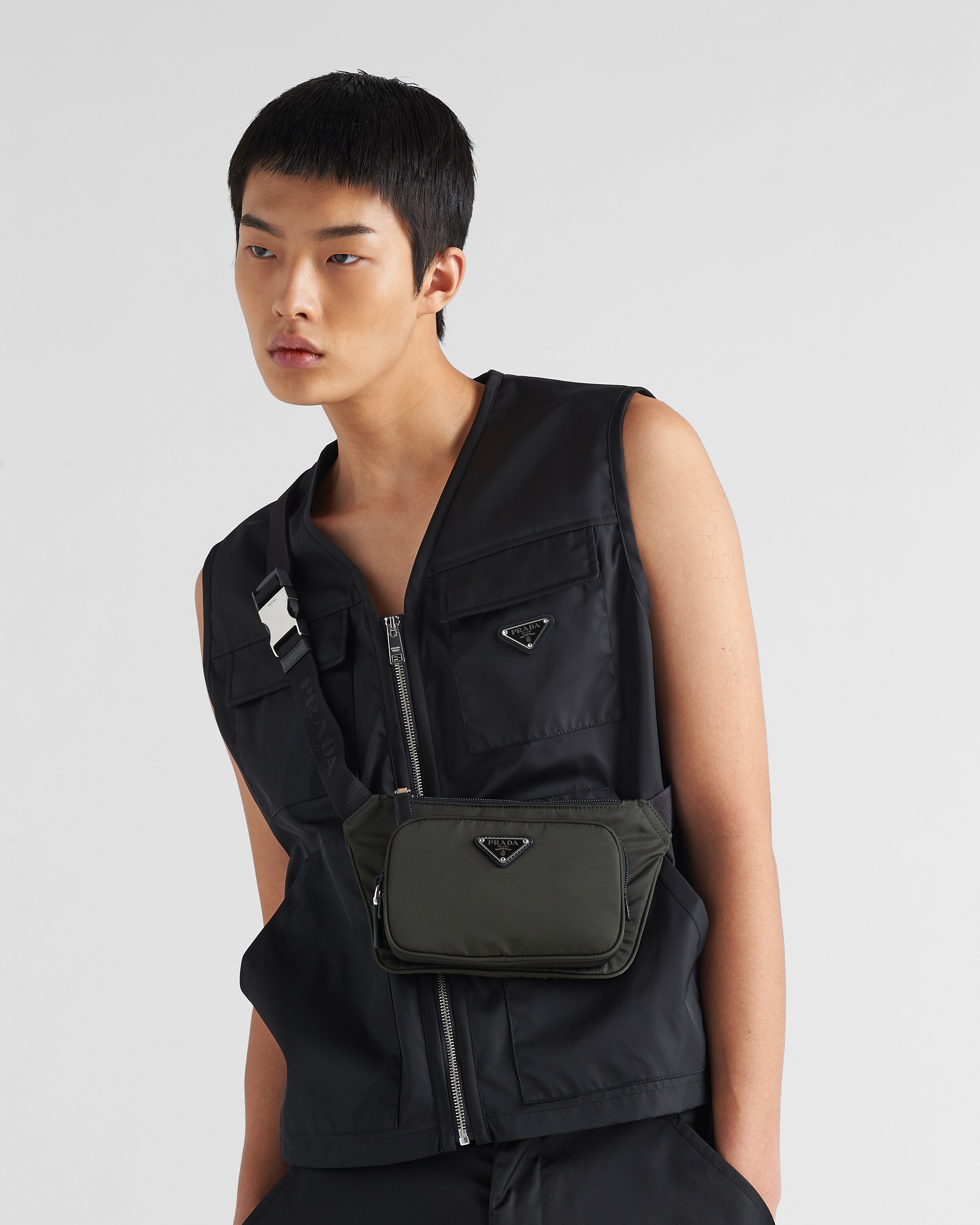 Tundra Re-Nylon and Saffiano leather shoulder bag | Prada