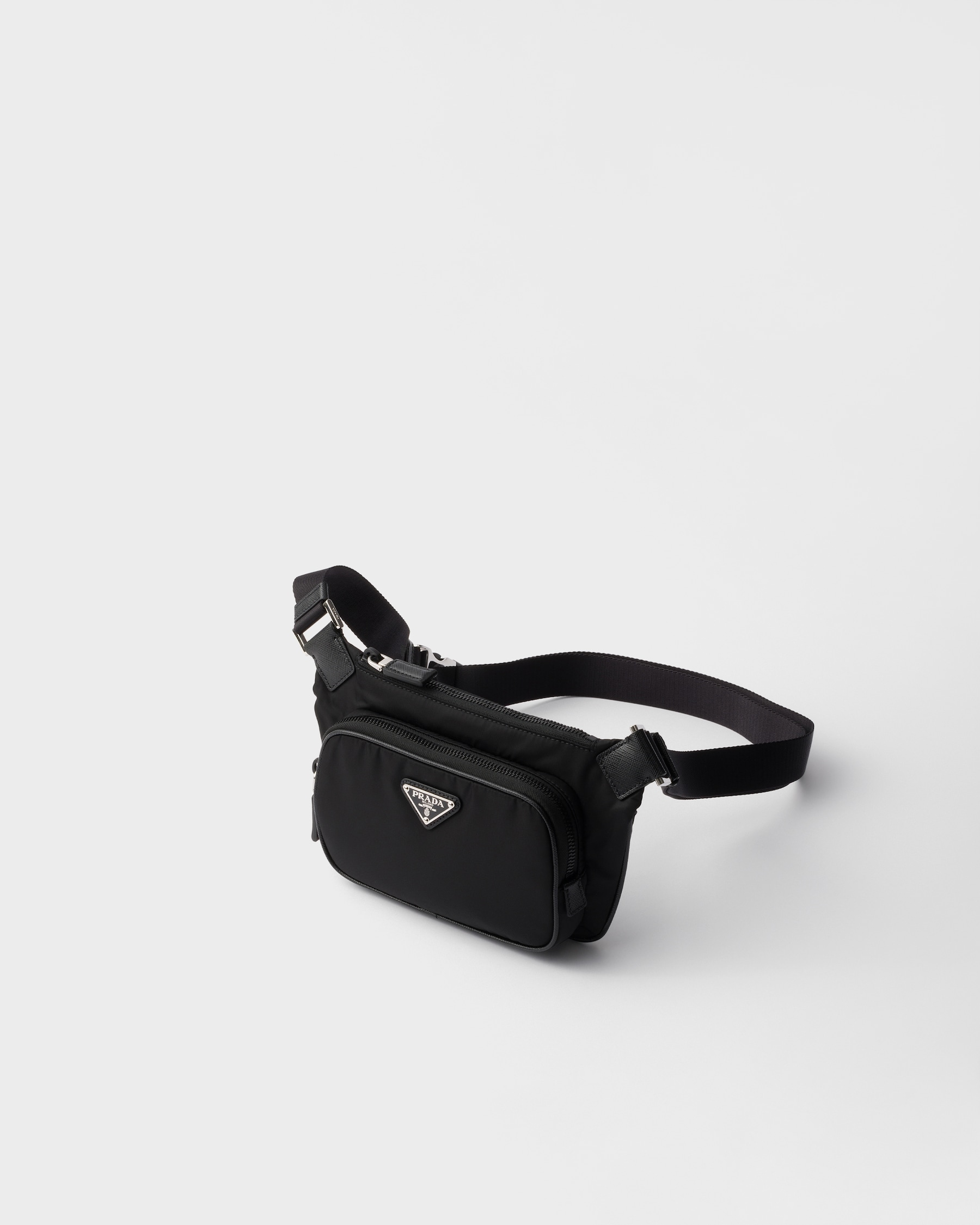 Black Re-nylon And Saffiano Leather Shoulder Bag | PRADA - United States