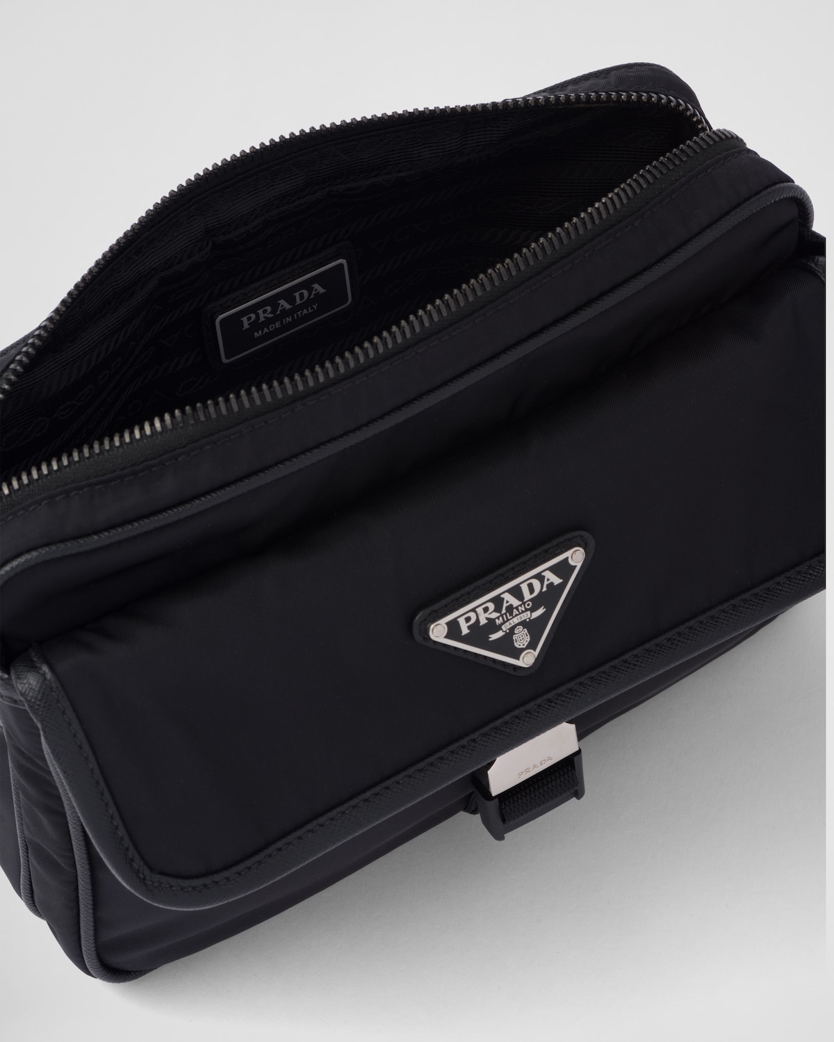 Black Re-nylon And Saffiano Leather Shoulder Bag | PRADA - United States