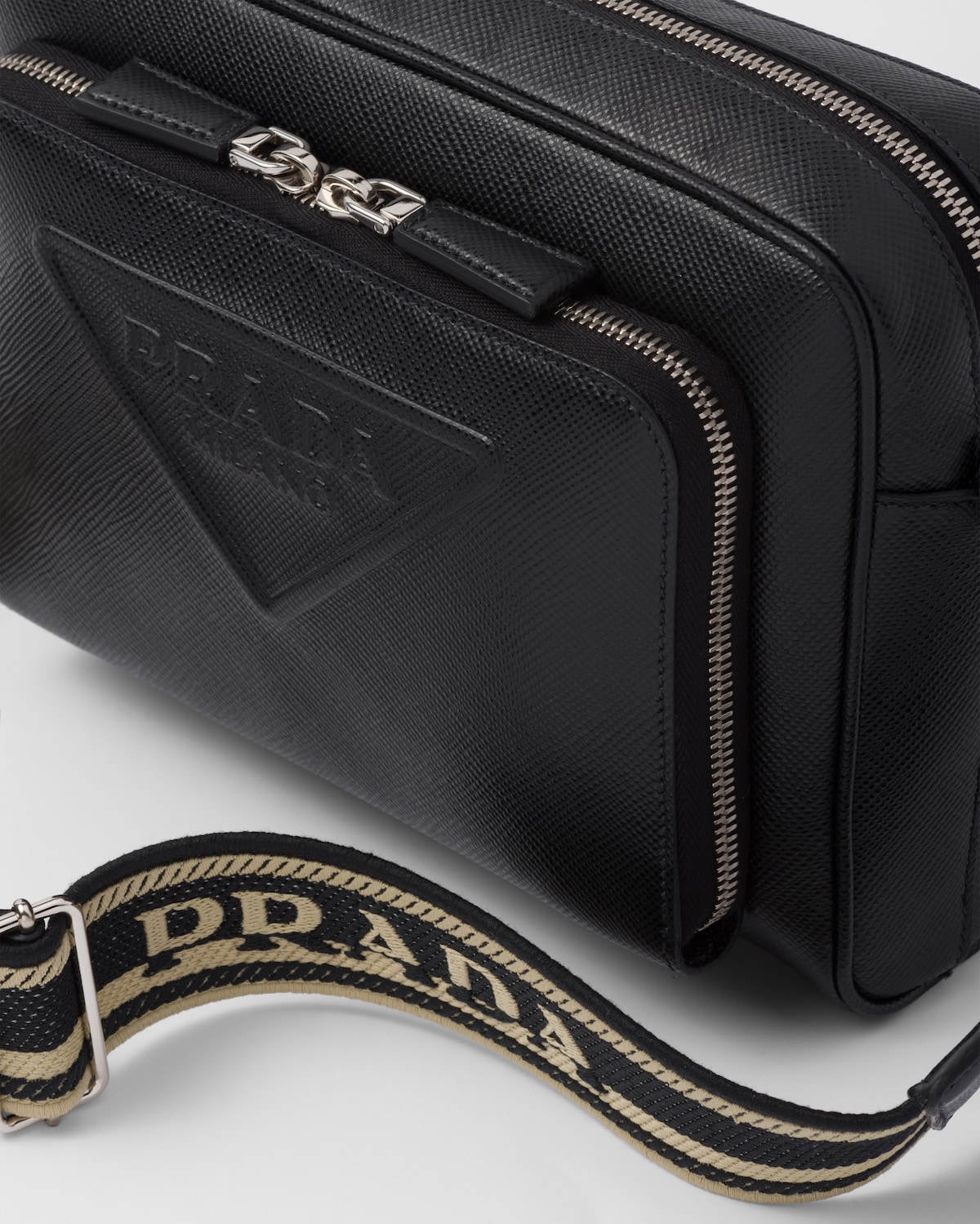 Black Saffiano Leather Shoulder Bag | PRADA