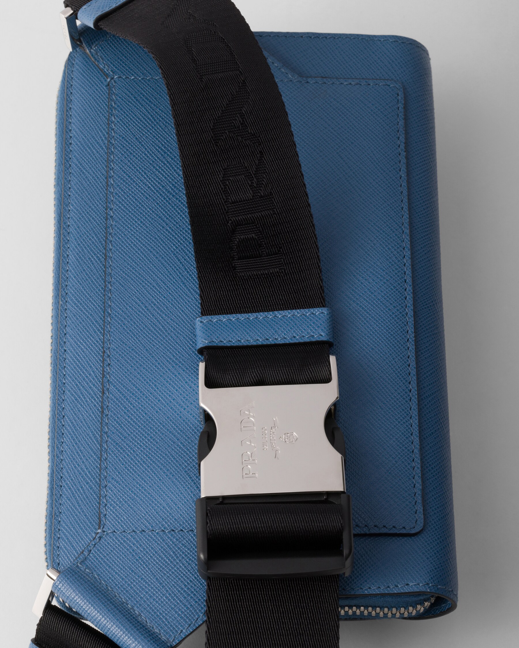 Air Force Blue Saffiano Leather Belt Bag | PRADA