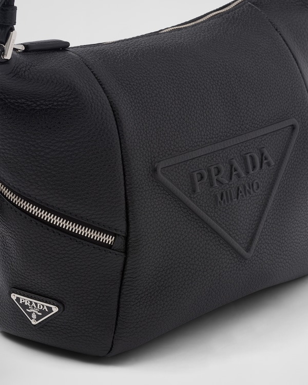 Black Leather Bag With Shoulder Strap | PRADA