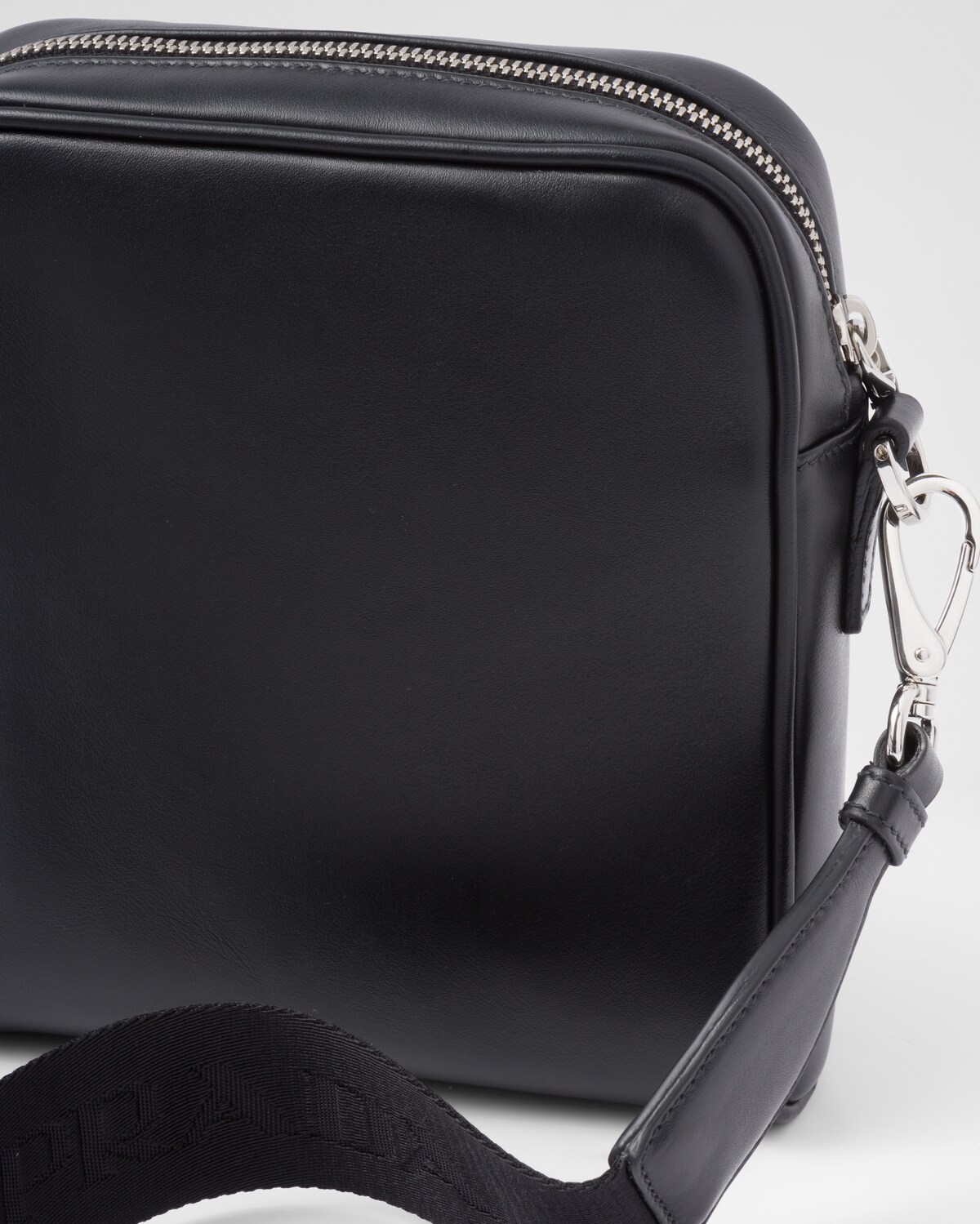 Black Leather Shoulder Bag With Pouch | PRADA