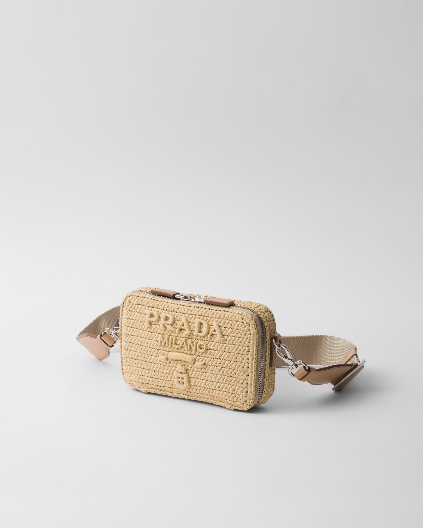 Natural Crochet Prada Brique Bag | PRADA
