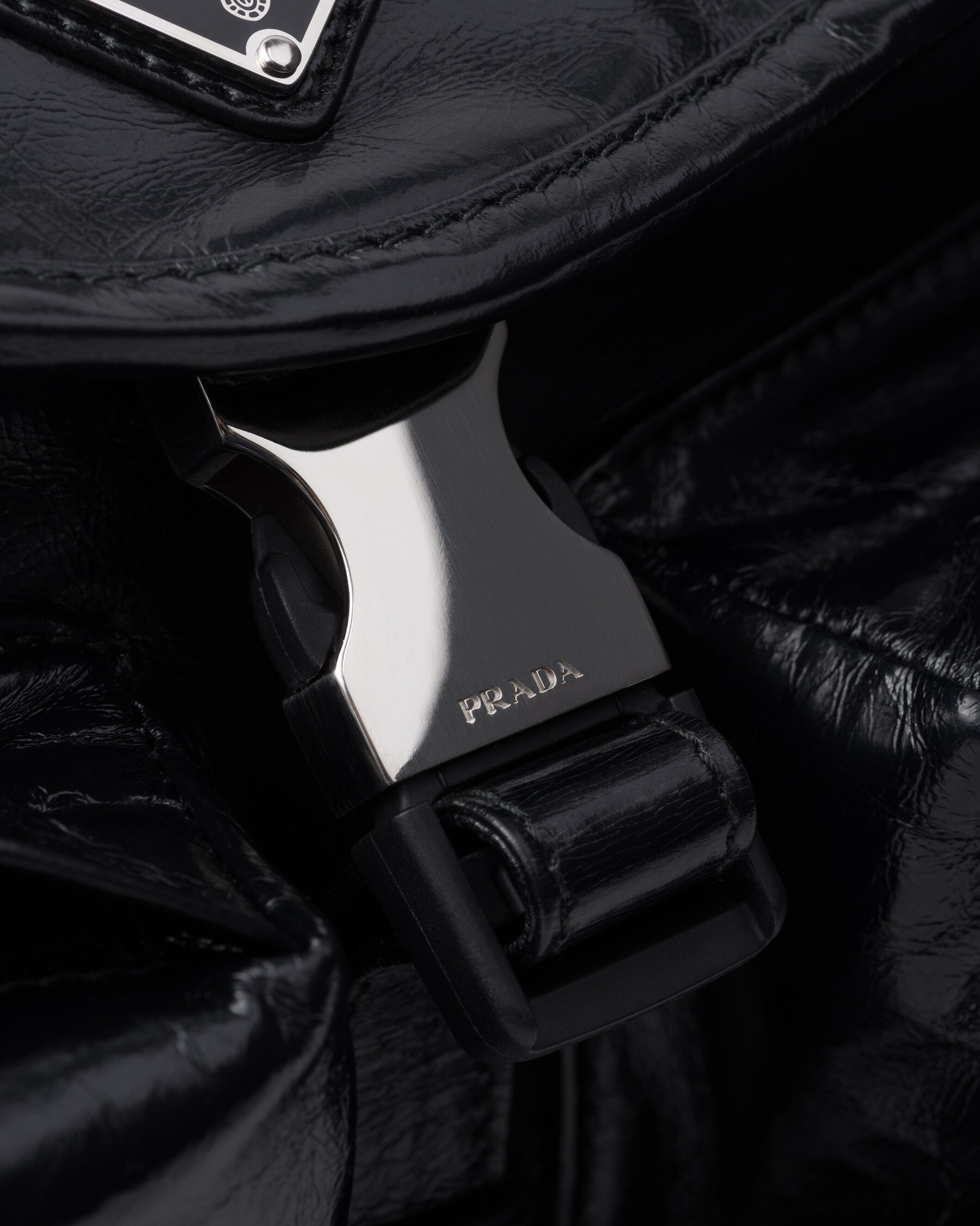 Black Leather Shoulder Bag | PRADA