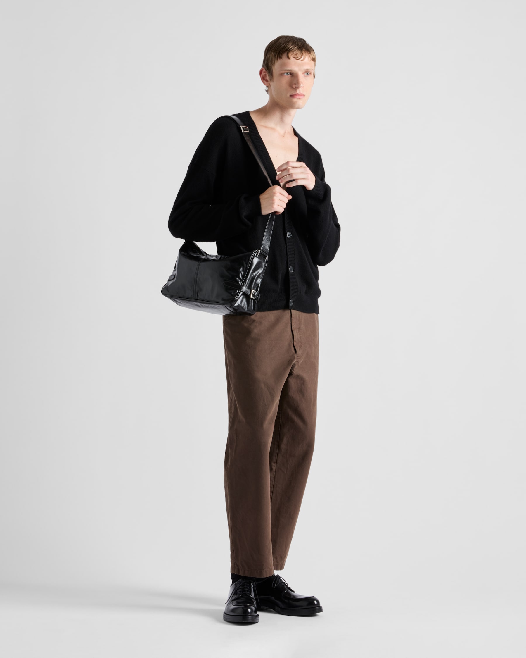 Black Leather Shoulder Bag | PRADA