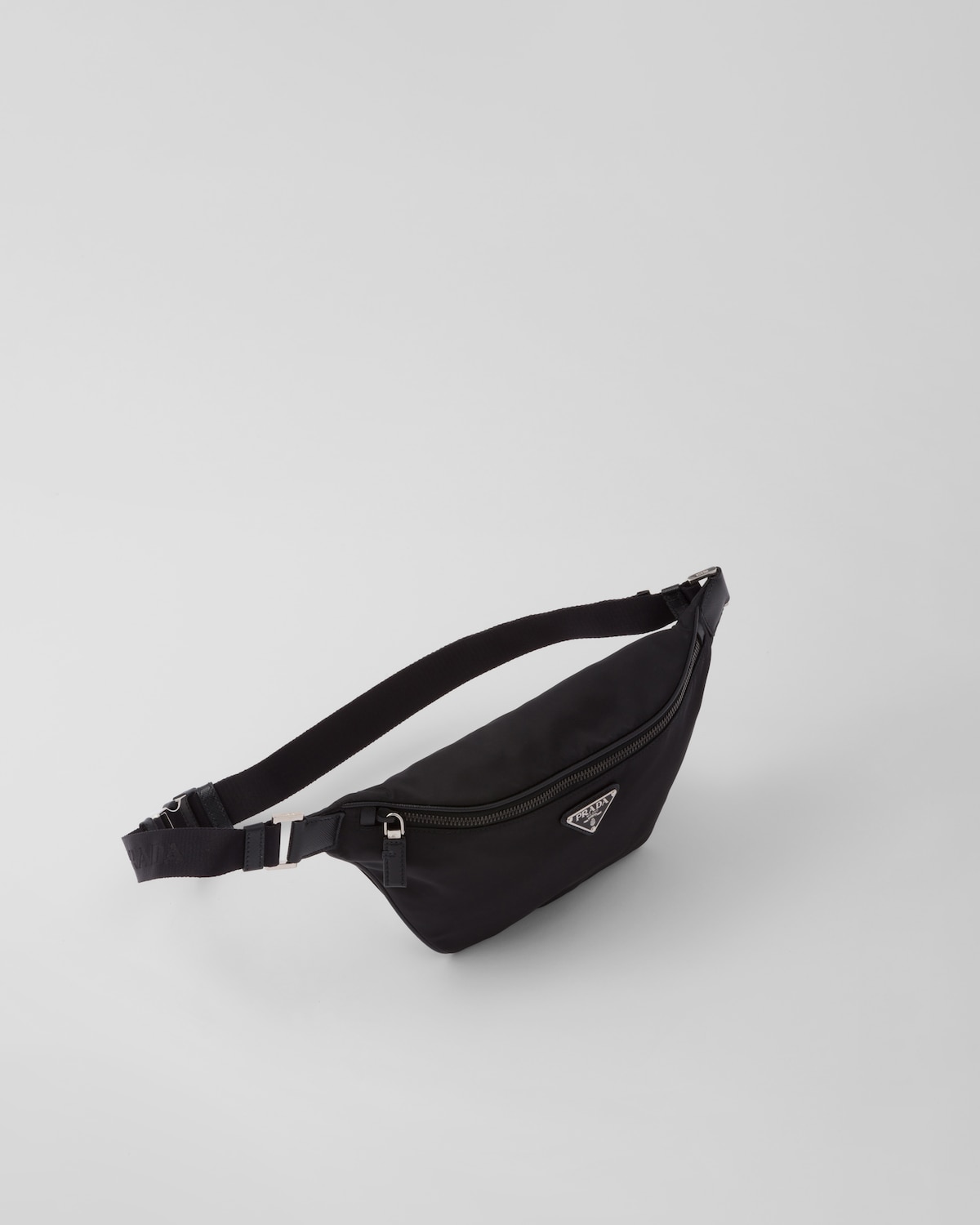 Black Re-nylon And Saffiano Leather Belt Bag | PRADA