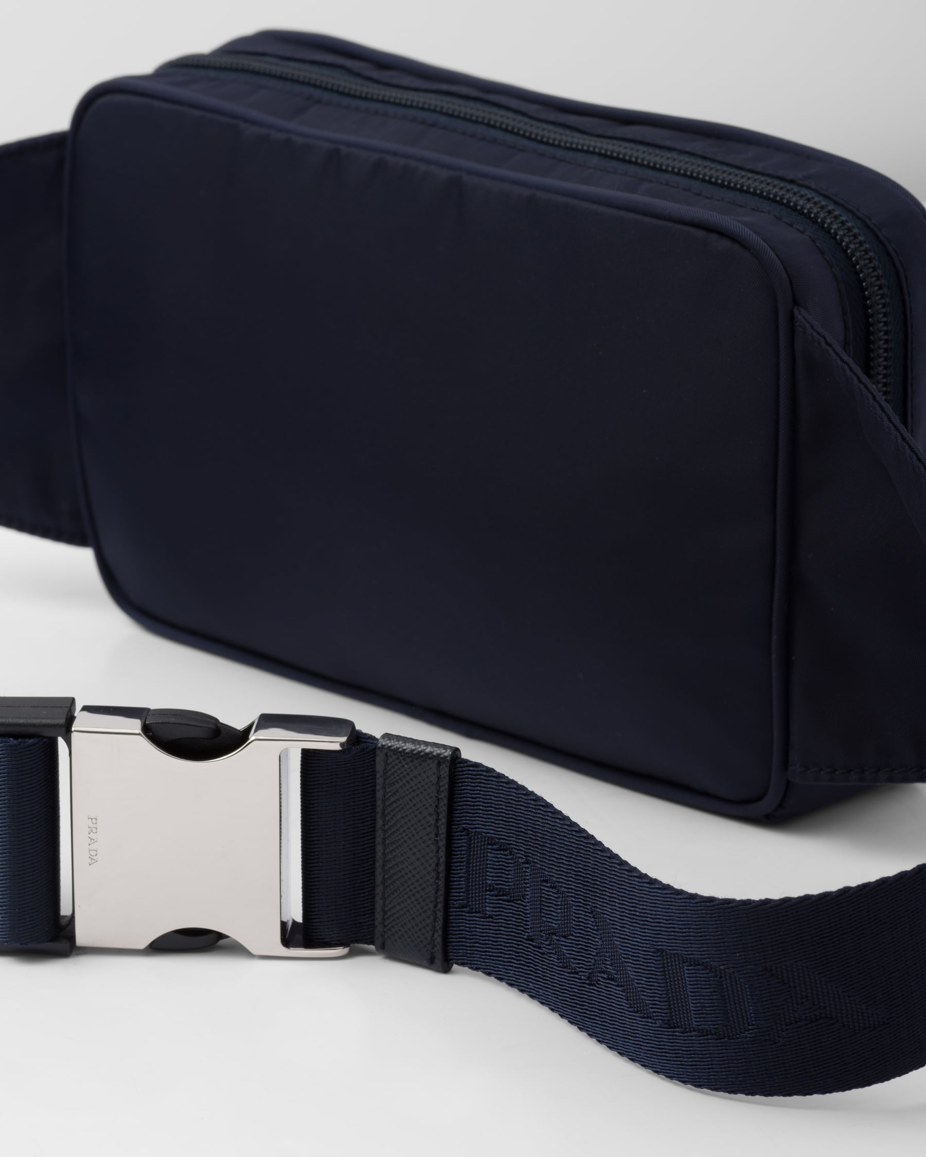 Navy Re-nylon And Saffiano Leather Belt Bag | PRADA