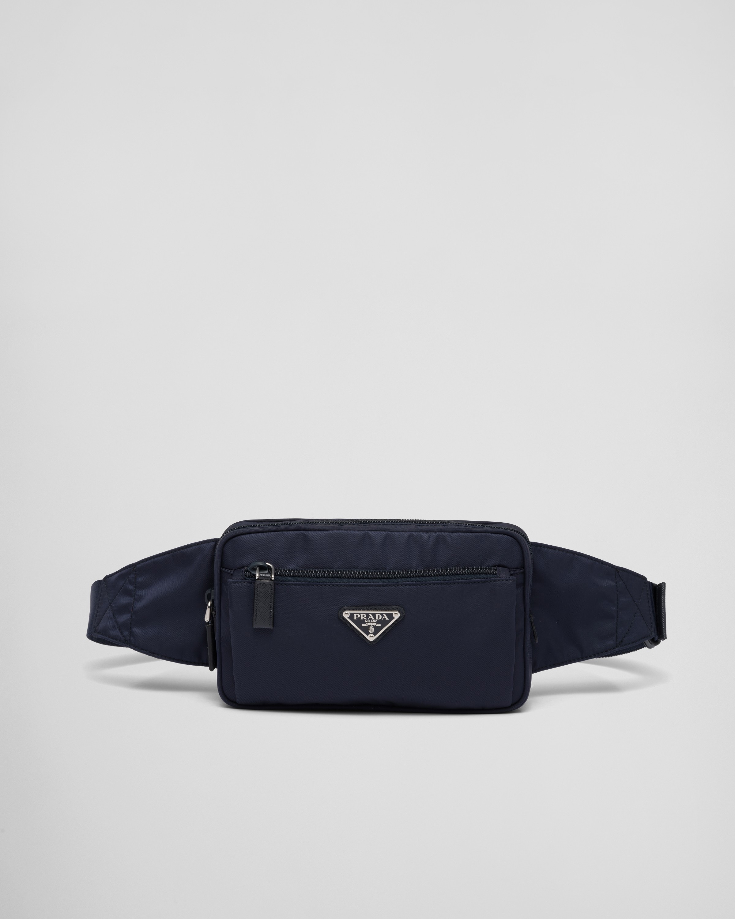 Navy Re-nylon And Saffiano Leather Belt Bag | PRADA