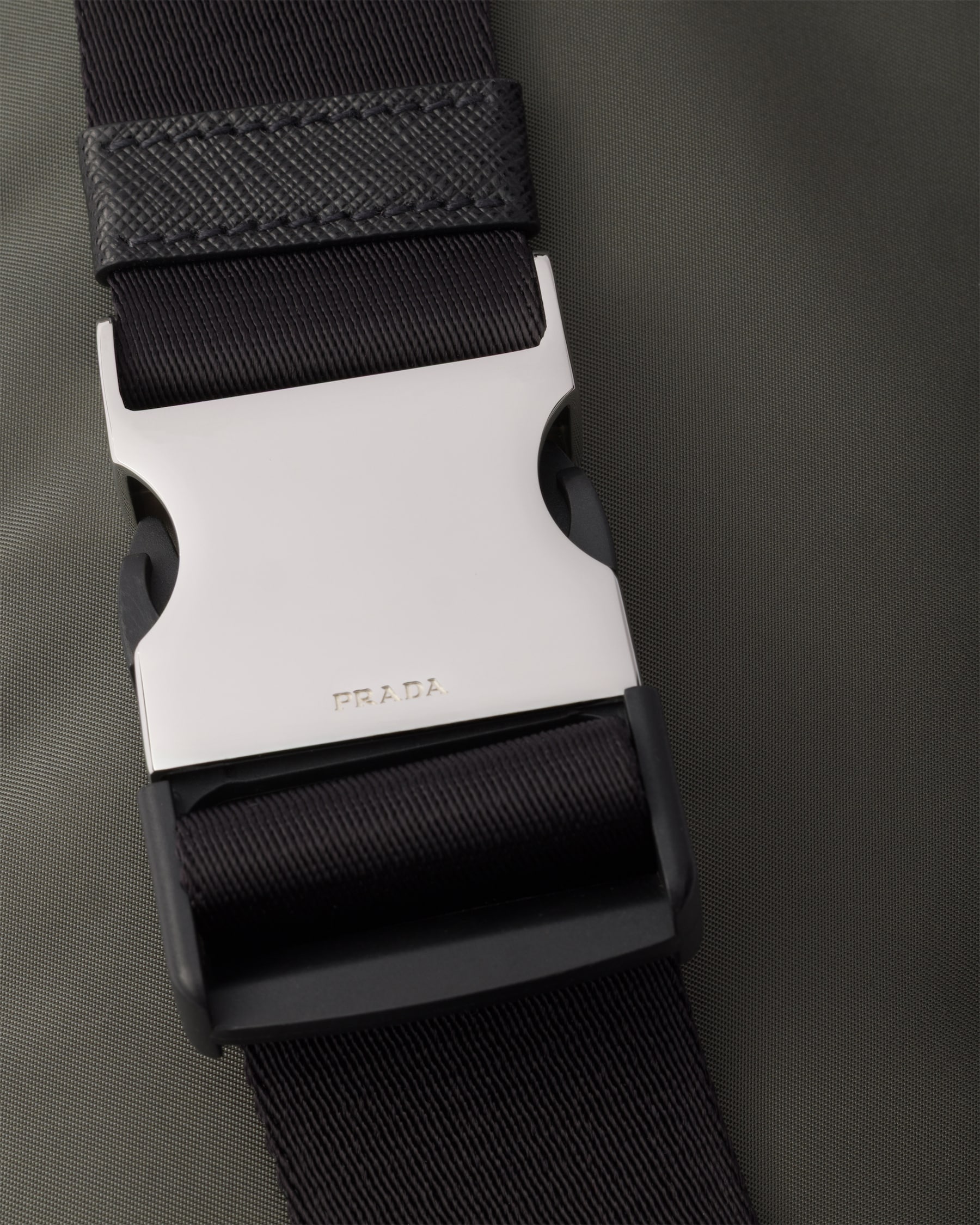 Forest Green Re-nylon And Saffiano Leather Belt Bag | PRADA - United States