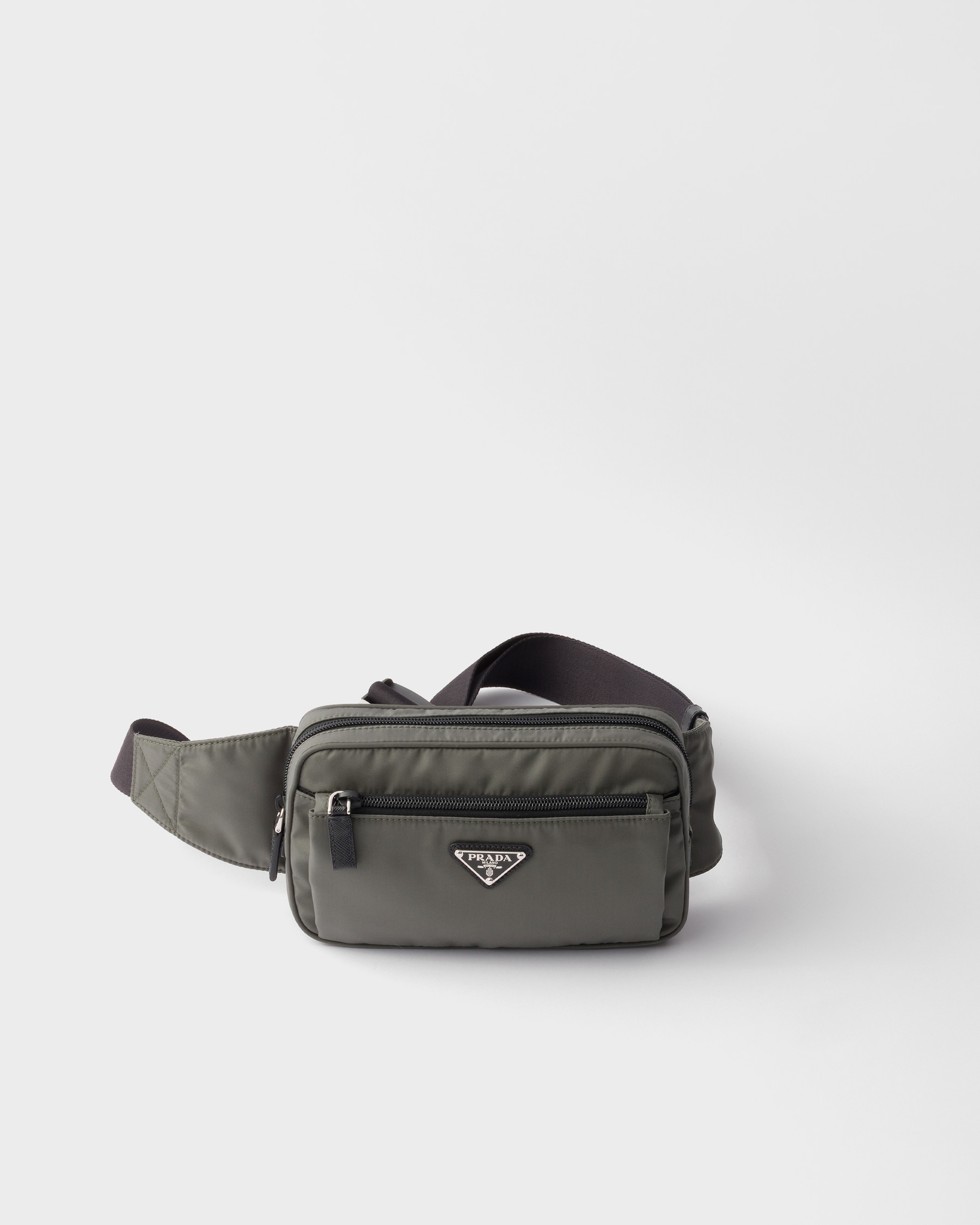 Forest Green Re-nylon And Saffiano Leather Belt Bag | PRADA - United States