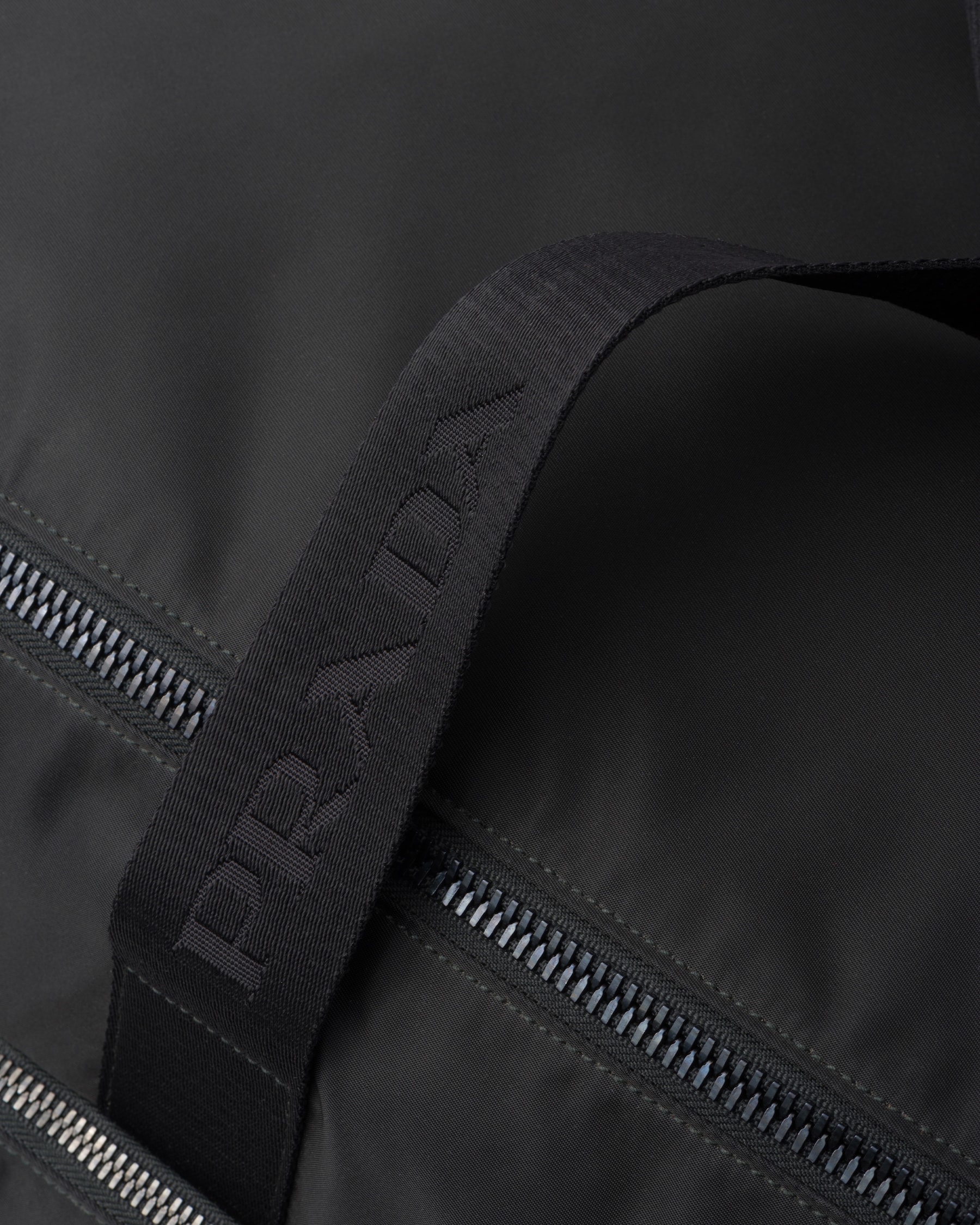 Black Re-nylon And Saffiano Leather Trolley | PRADA