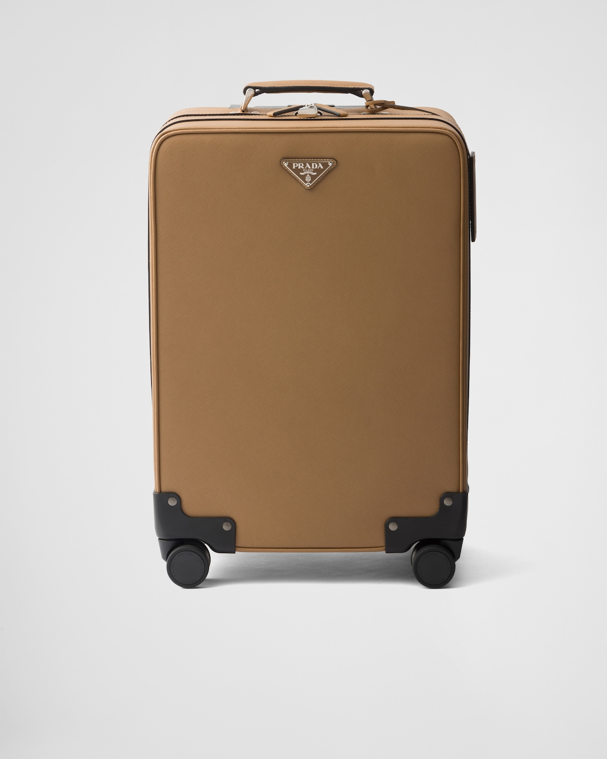 Caramel Saffiano Leather Trolley | PRADA