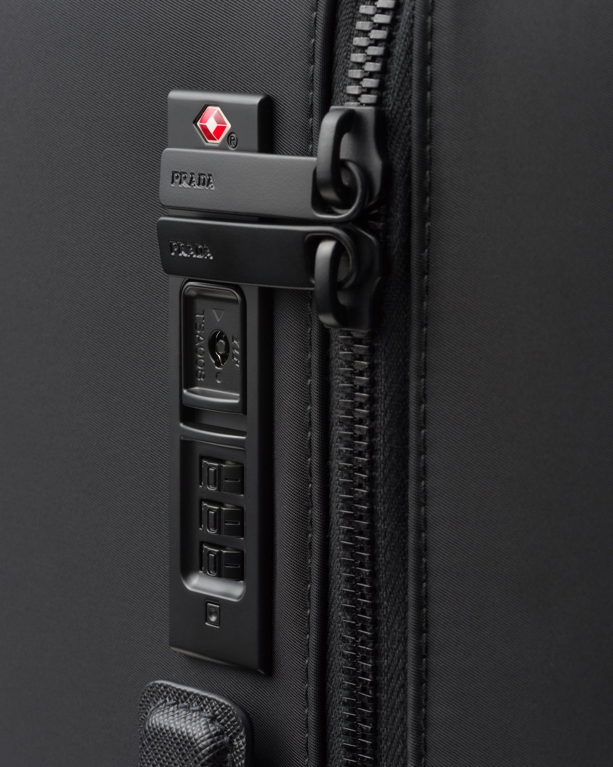 Black Re-nylon And Saffiano Leather Trolley | PRADA