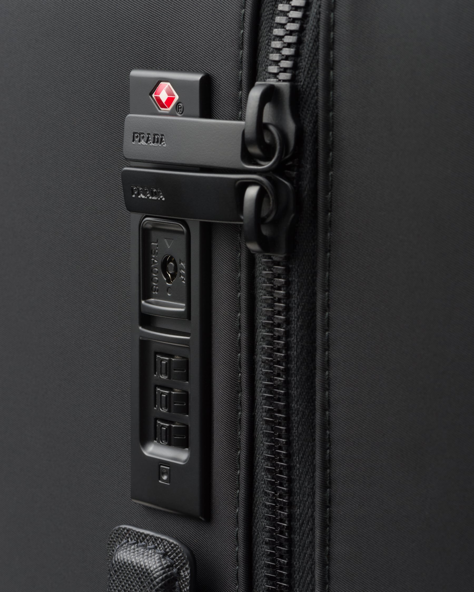 Black Re-nylon And Saffiano Leather Trolley | PRADA