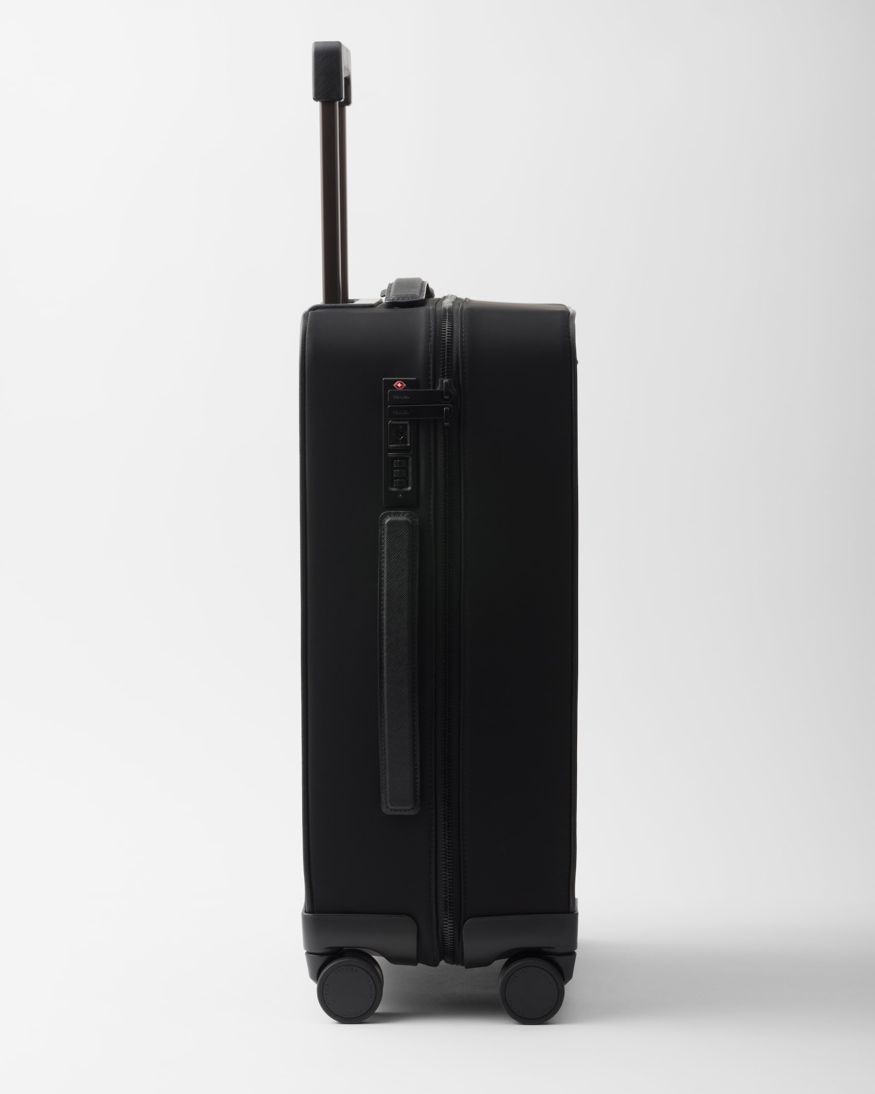 Black Re-nylon And Saffiano Leather Trolley | PRADA