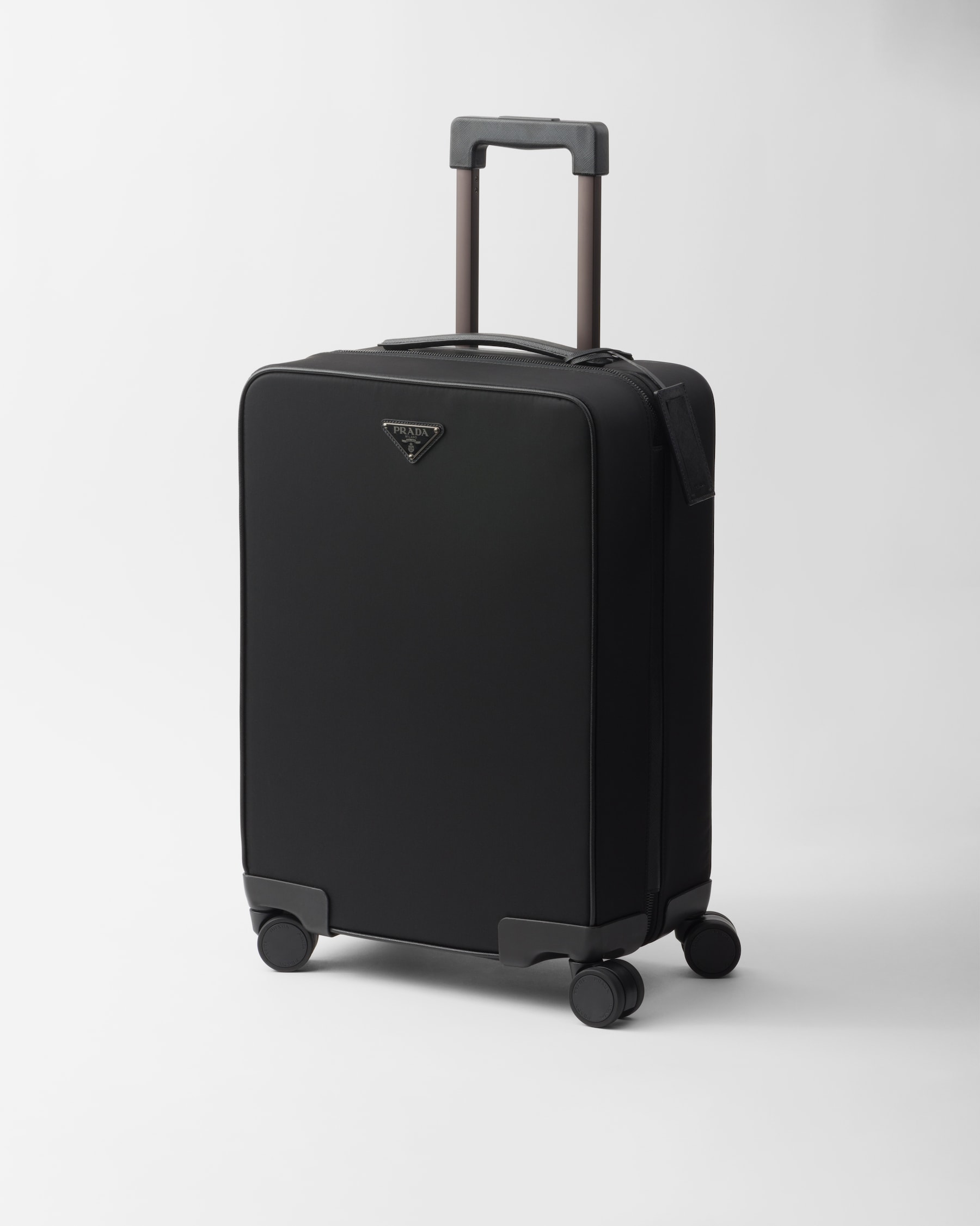Black Re-nylon And Saffiano Leather Trolley | PRADA
