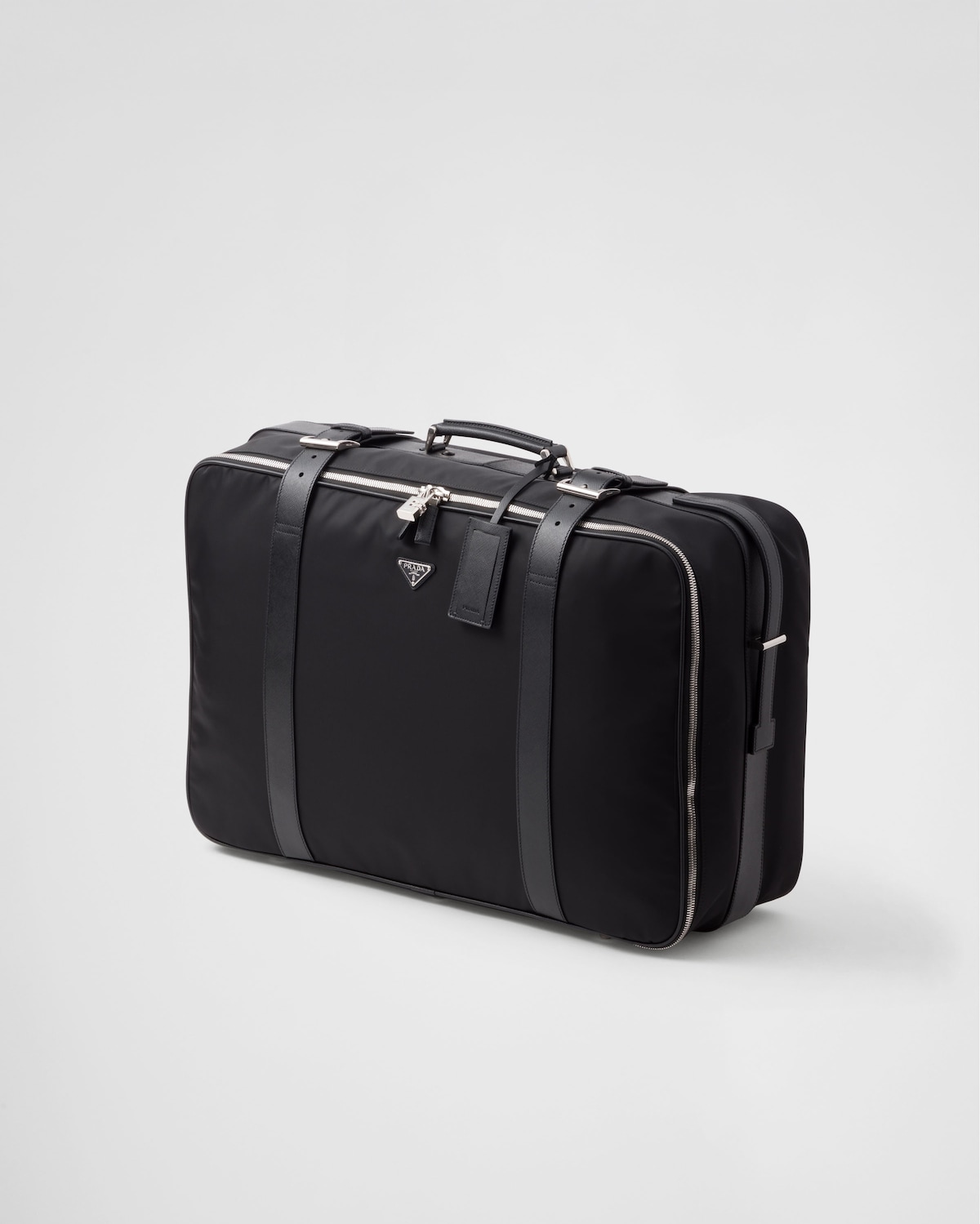 Black Re-nylon And Saffiano Leather Suitcase | PRADA