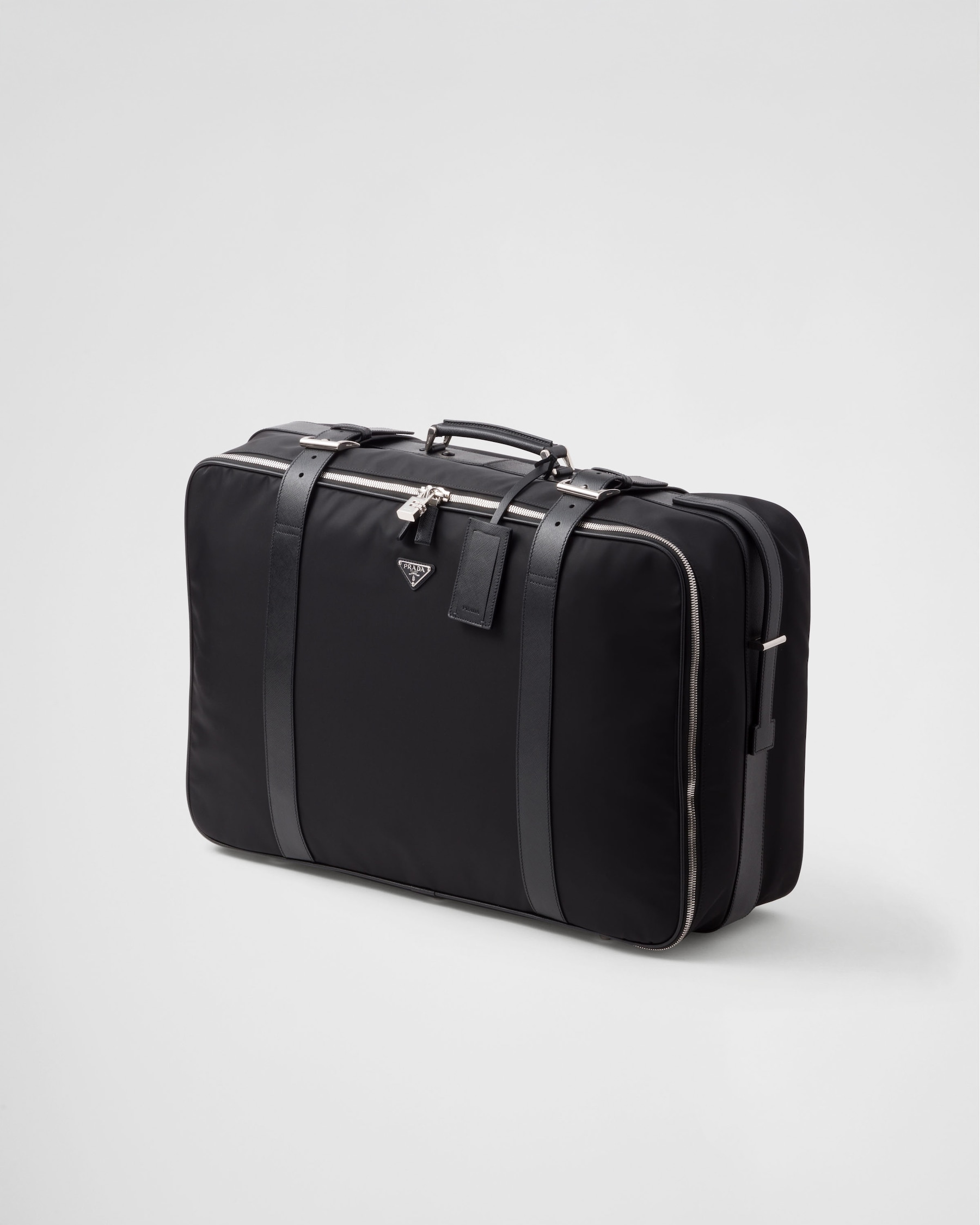 Black Re-nylon And Saffiano Leather Suitcase | PRADA