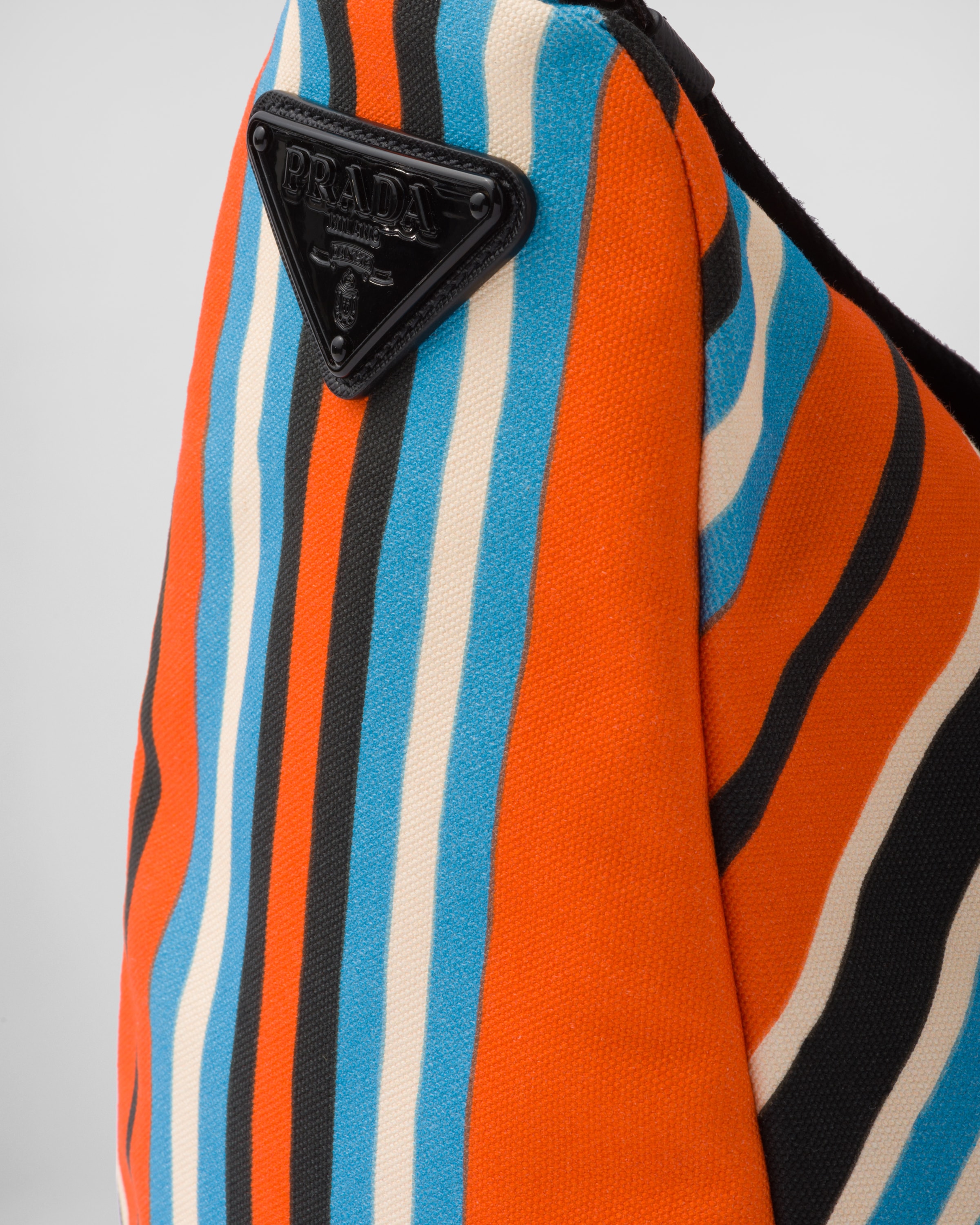 Orange Printed canvas Prada Triangle bag | Prada