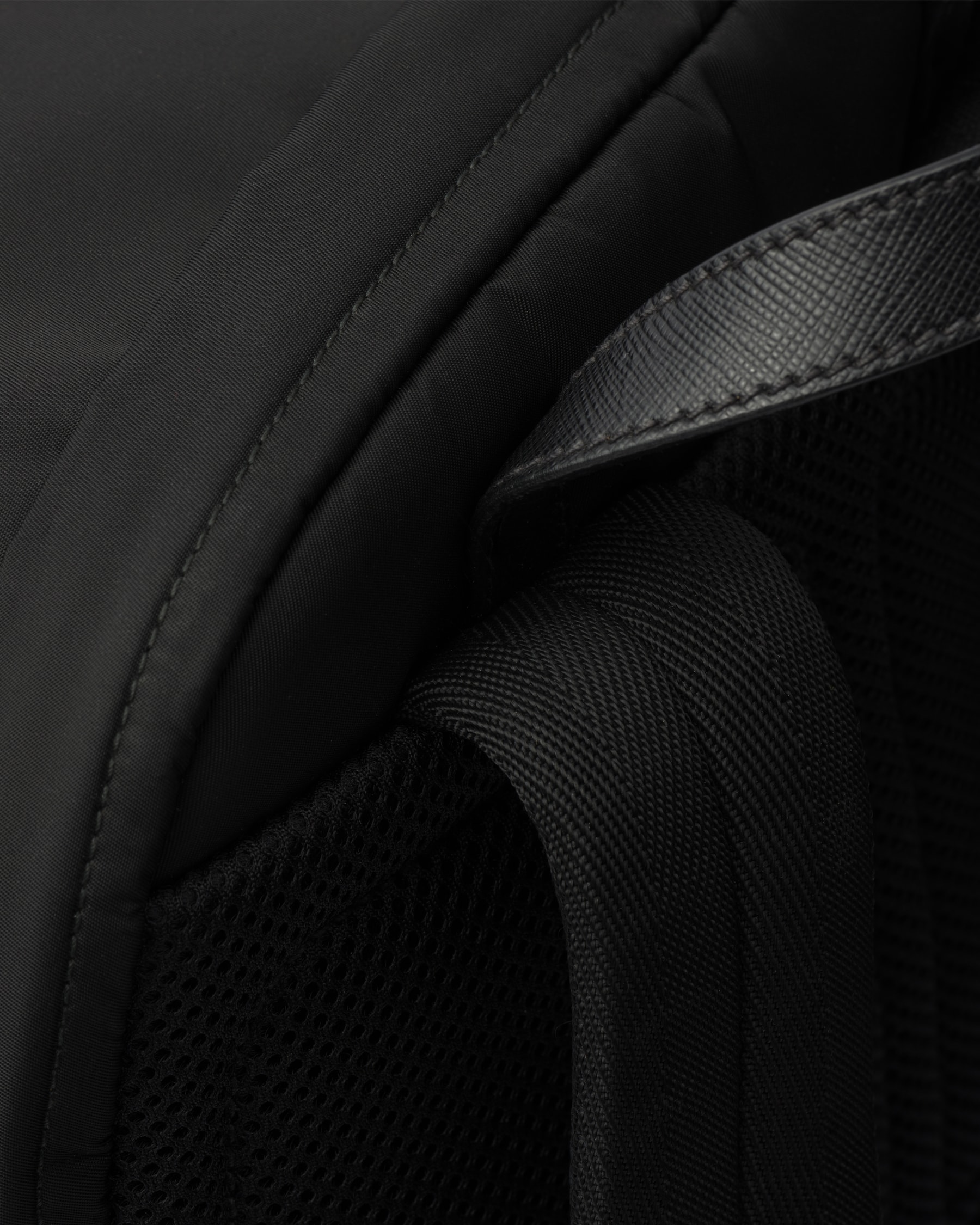 Black Re-nylon And Saffiano Leather Backpack | PRADA