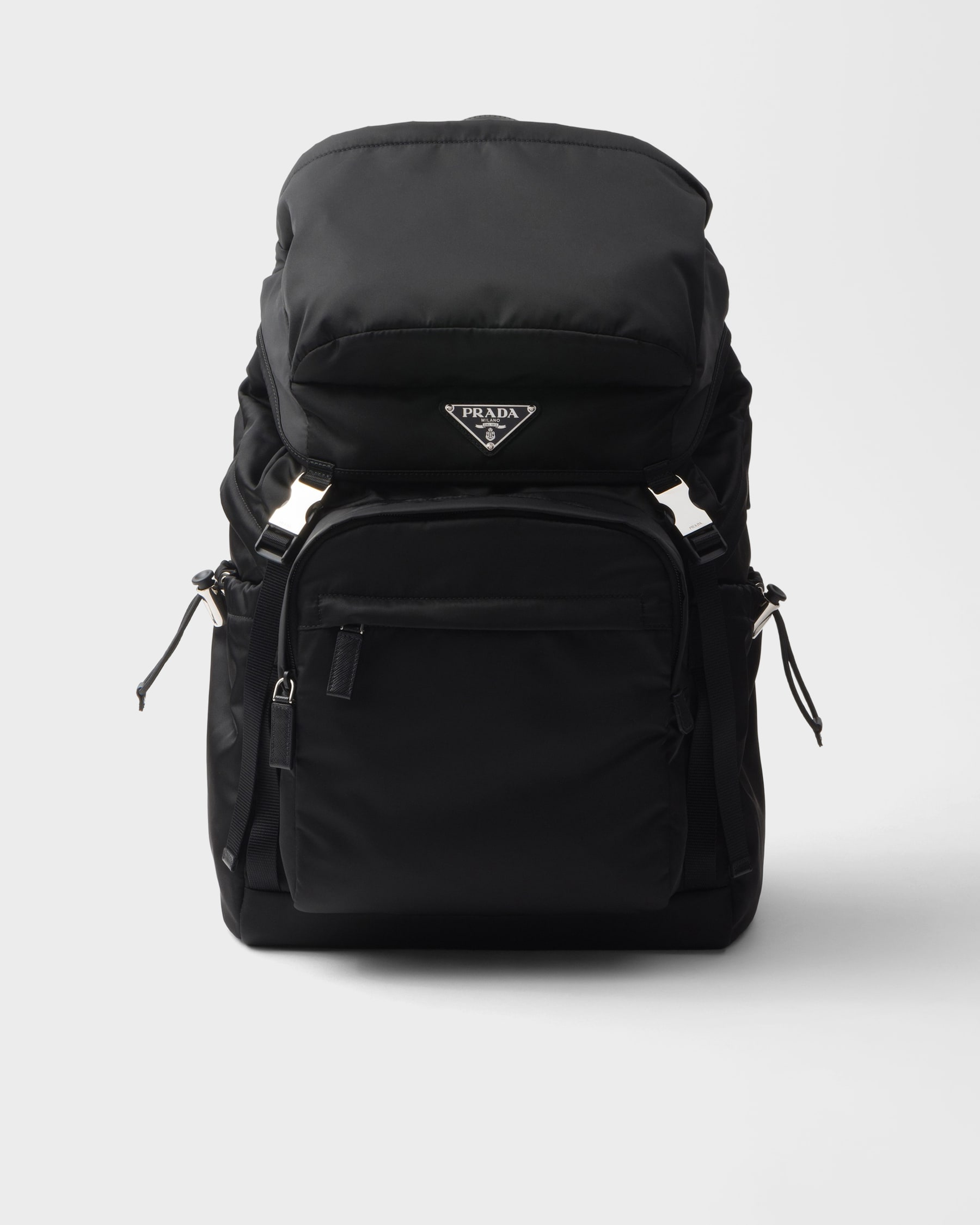 Black Re-nylon And Saffiano Leather Backpack | PRADA