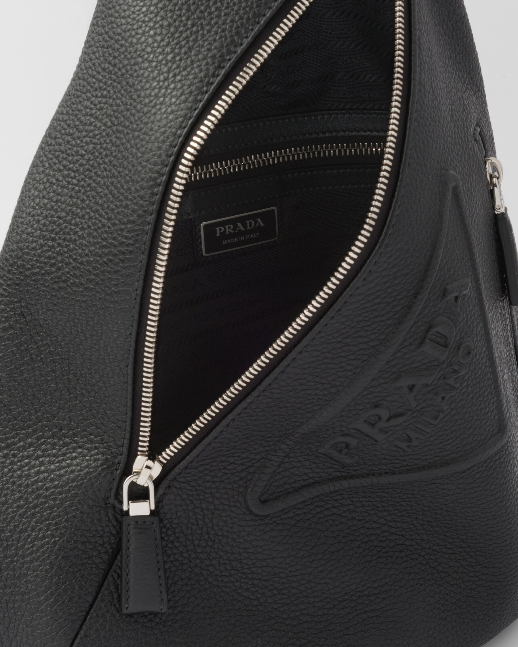 Black Leather Backpack | PRADA