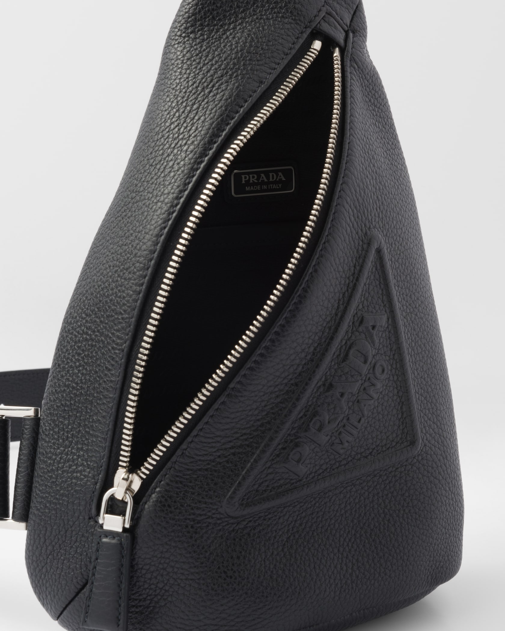 Black Prada Cross Leather Bag | PRADA