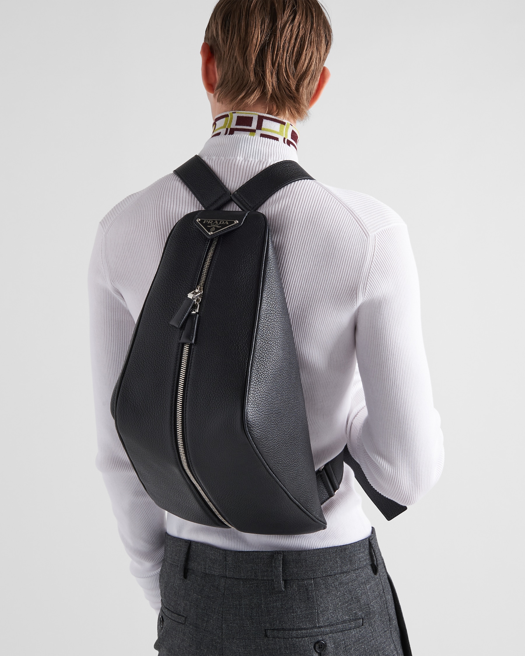 Black Leather Backpack | PRADA
