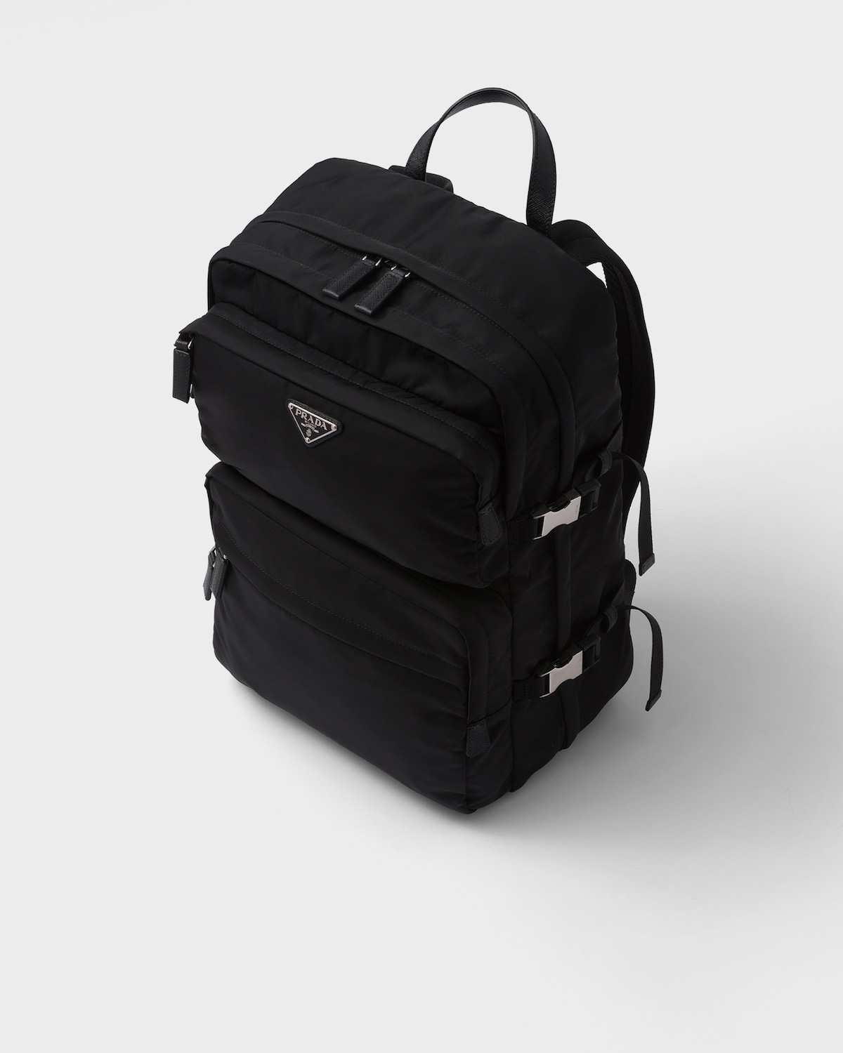 Black Re-nylon And Saffiano Leather Backpack | PRADA