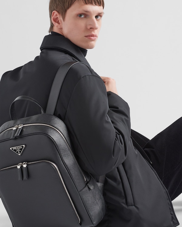 Black Saffiano Leather Backpack | PRADA