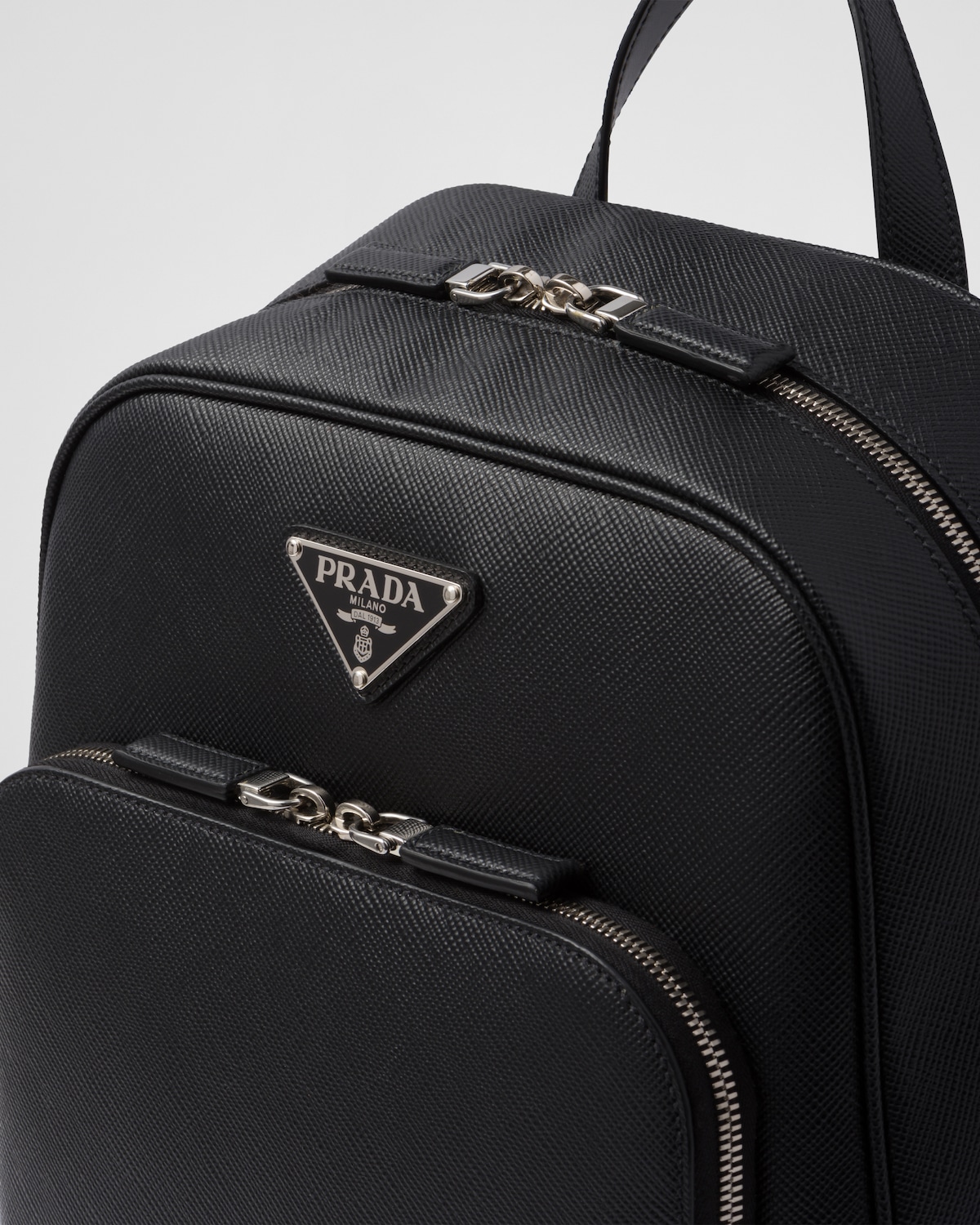Black Saffiano Leather Backpack | PRADA