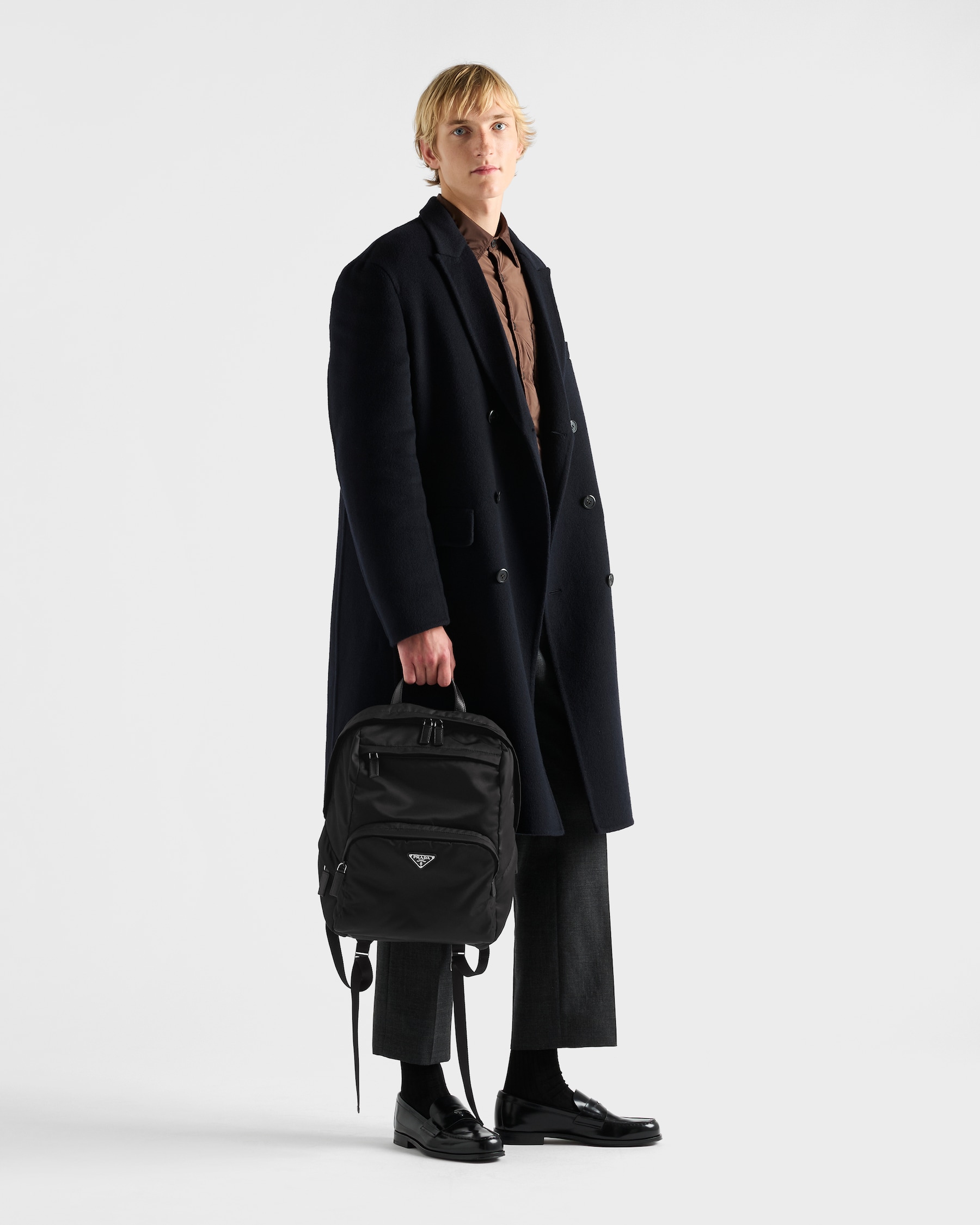 Black Re-nylon And Saffiano Leather Backpack | PRADA