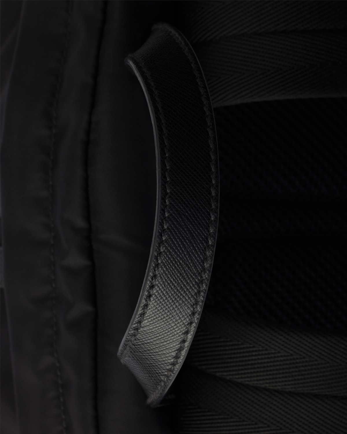 Black Re-nylon And Saffiano Leather Backpack | PRADA